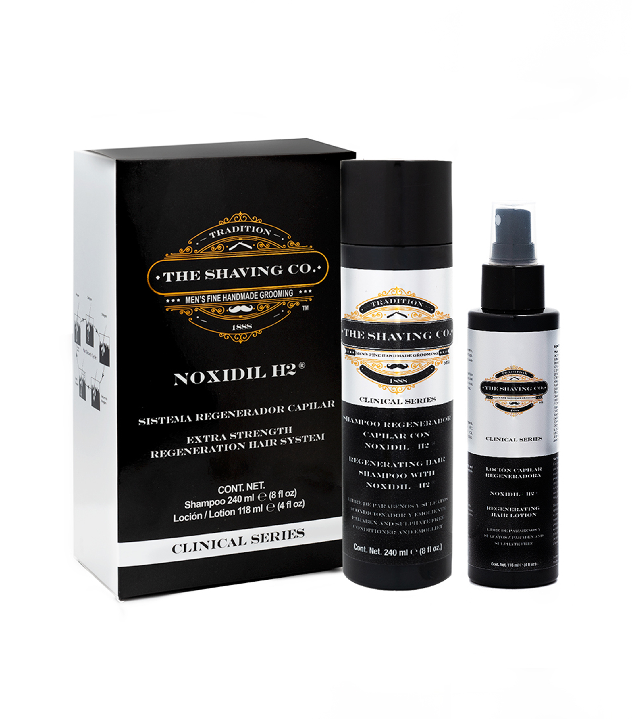 The Shaving Co. Set Sistema Capilar Noxidil H2 Hombre - El Palacio de ...