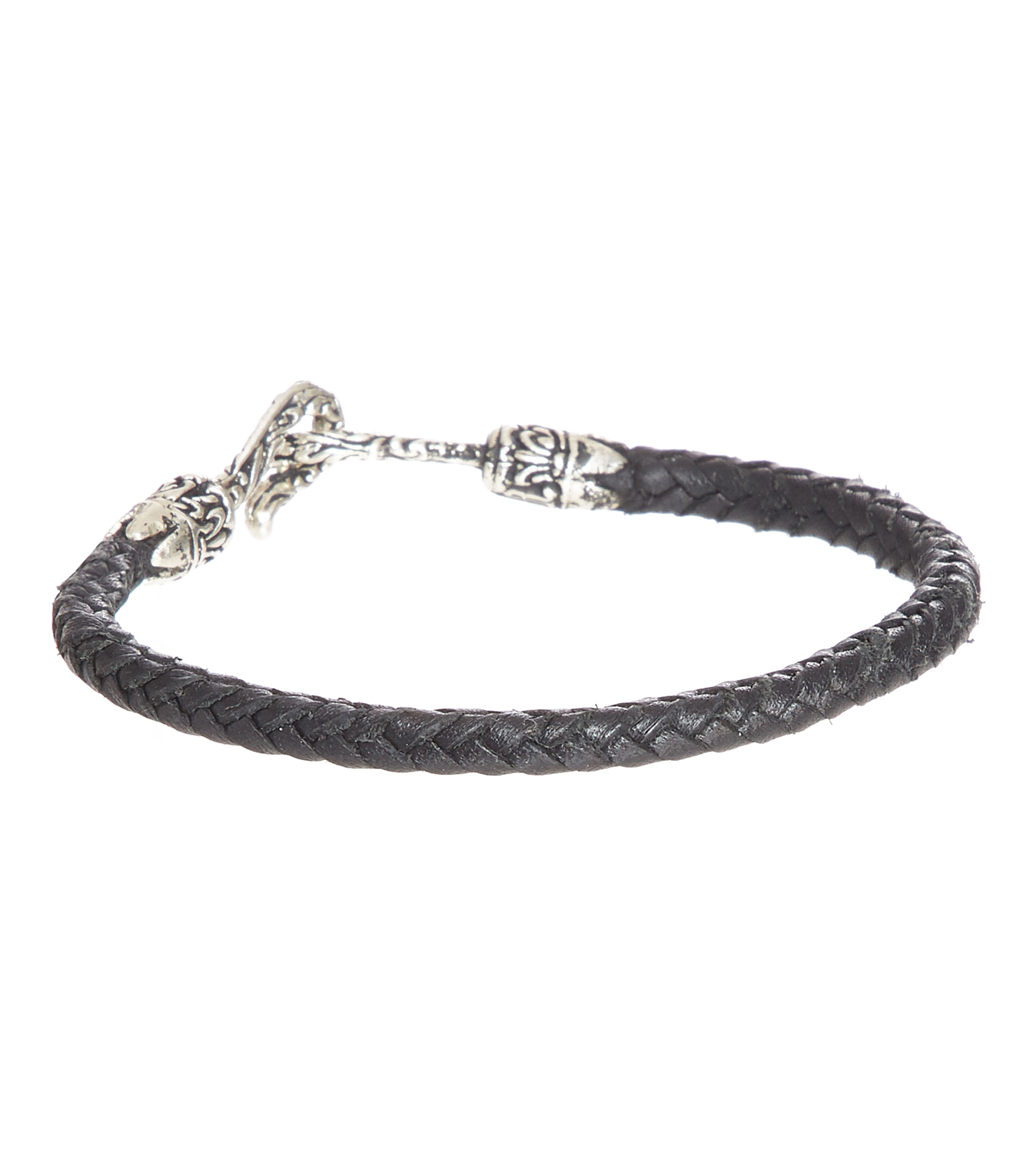 Altezza Rock Pulsera de piel negra con garfio Hombre - El Palacio de Hierro
