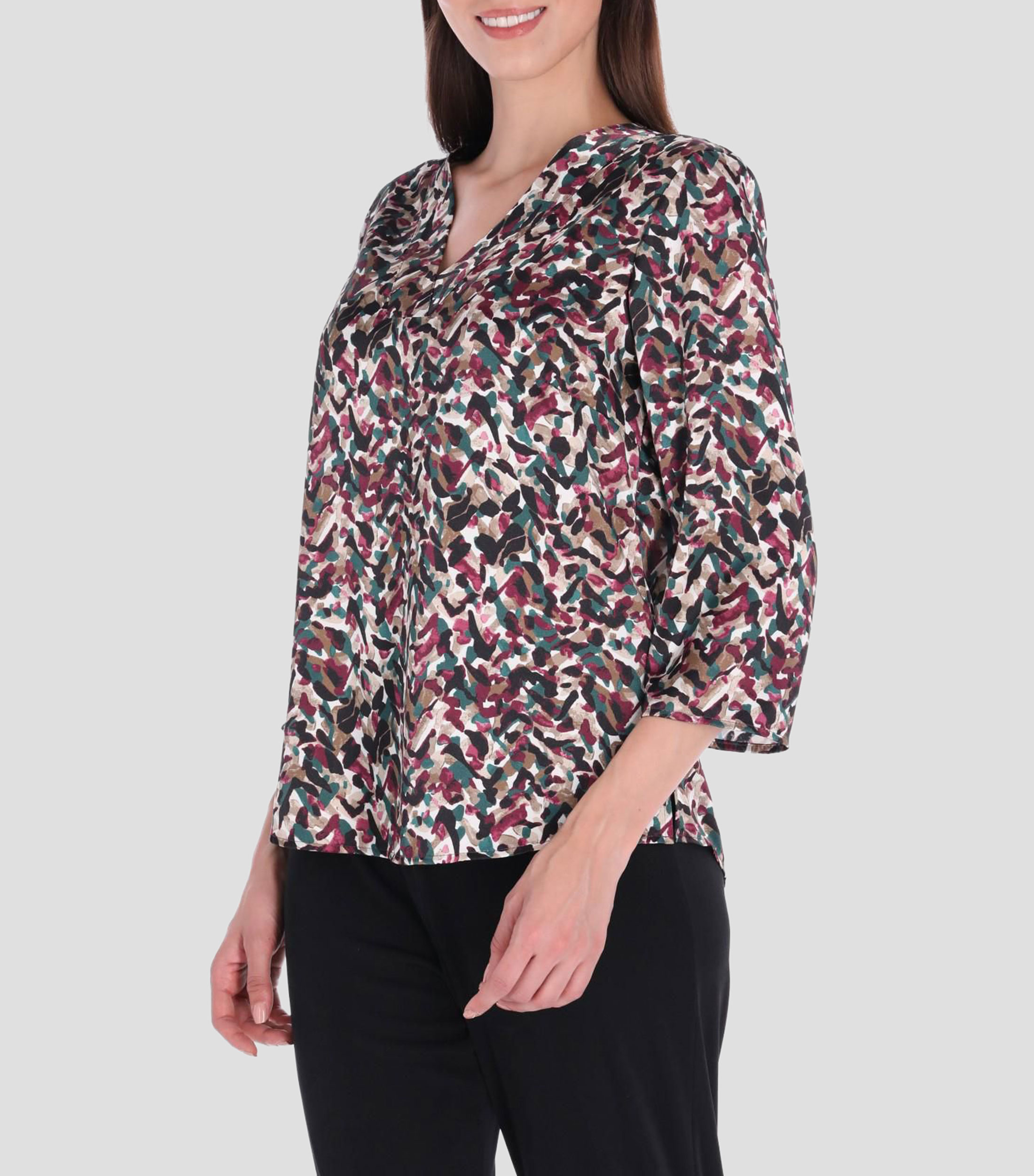 Charme Blusa con estampado manga 3/4 Línea Petite Mujer |El Palacio de ...