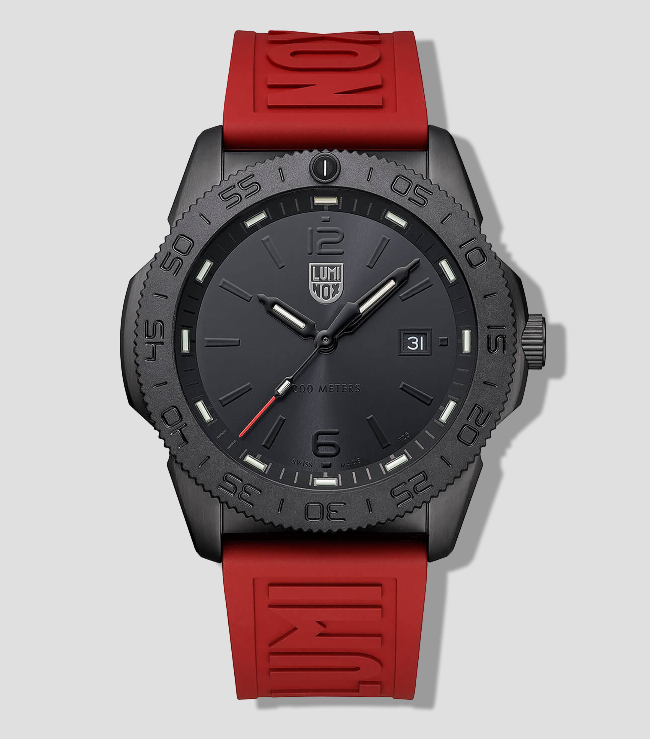 Luminox Reloj para Hombre Pacific Diver Deportivo, Negro, Rojo - El ...