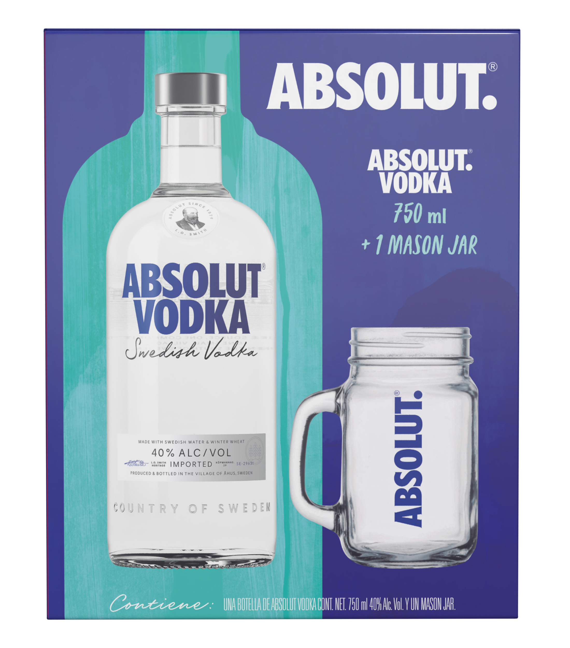 Absolut Vodka Absolut Original, 750 ml - El Palacio de Hierro
