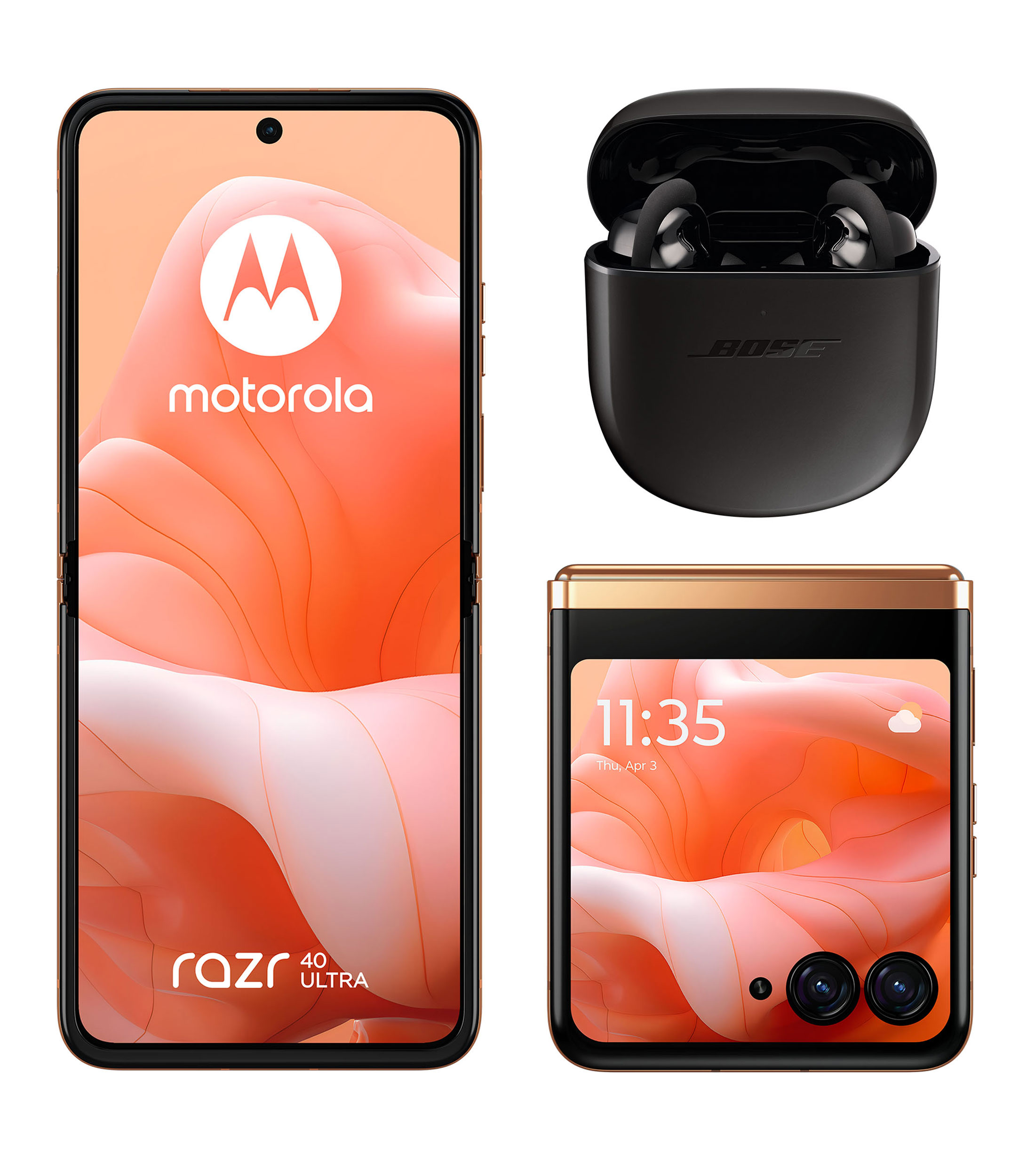 Motorola: Set Celular Moto Razr 40 Ultra, 512 GB, 12 GB, Naranja ...