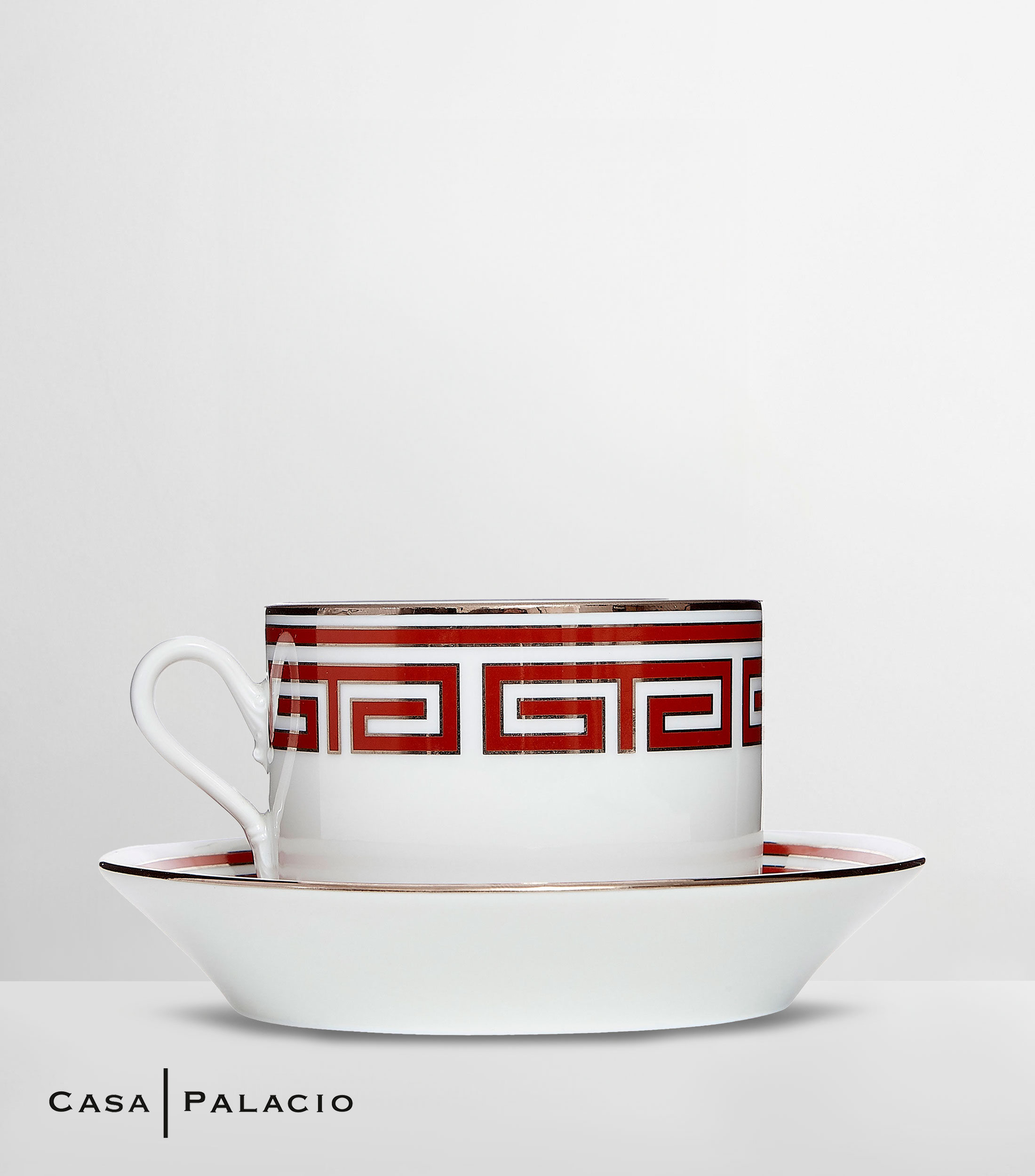 Richard Ginori: Terno para té Impero Laberinto Escarlata en porcelana ...