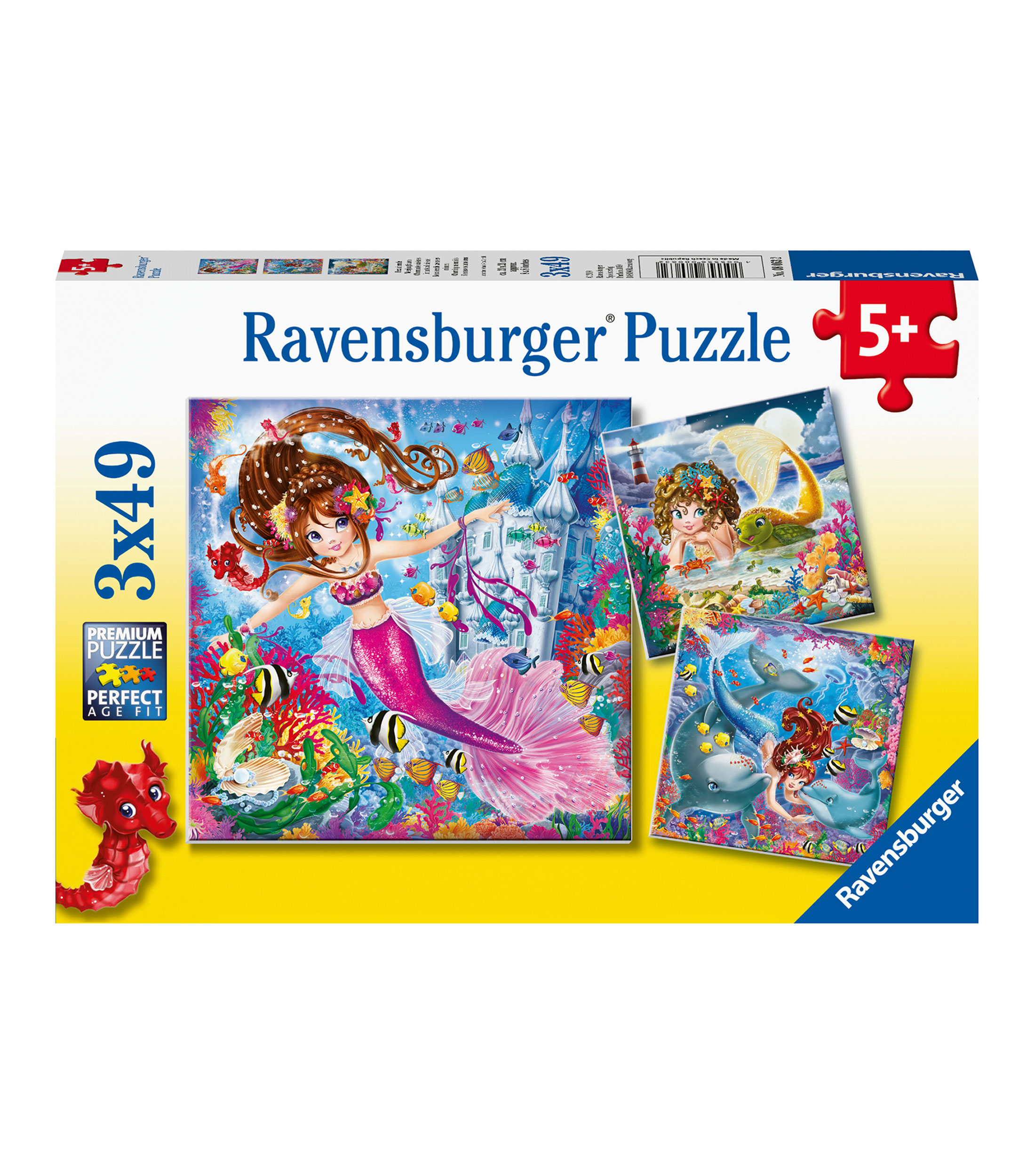 Ravensburger: Rompecabezas Charming mermaids 3 x 49 Piezas | El Palacio ...