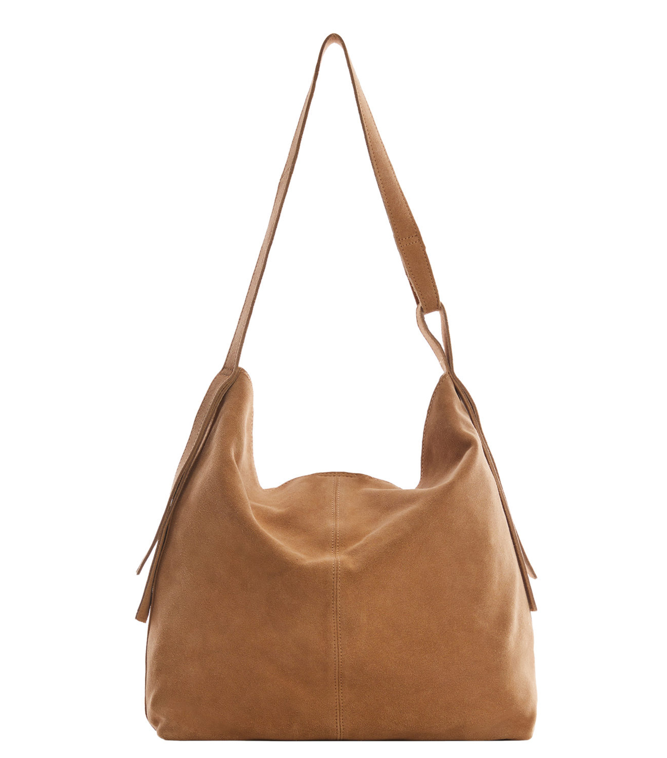 Mango | Bolsa shoulder camel en piel Mujer | El Palacio de Hierro