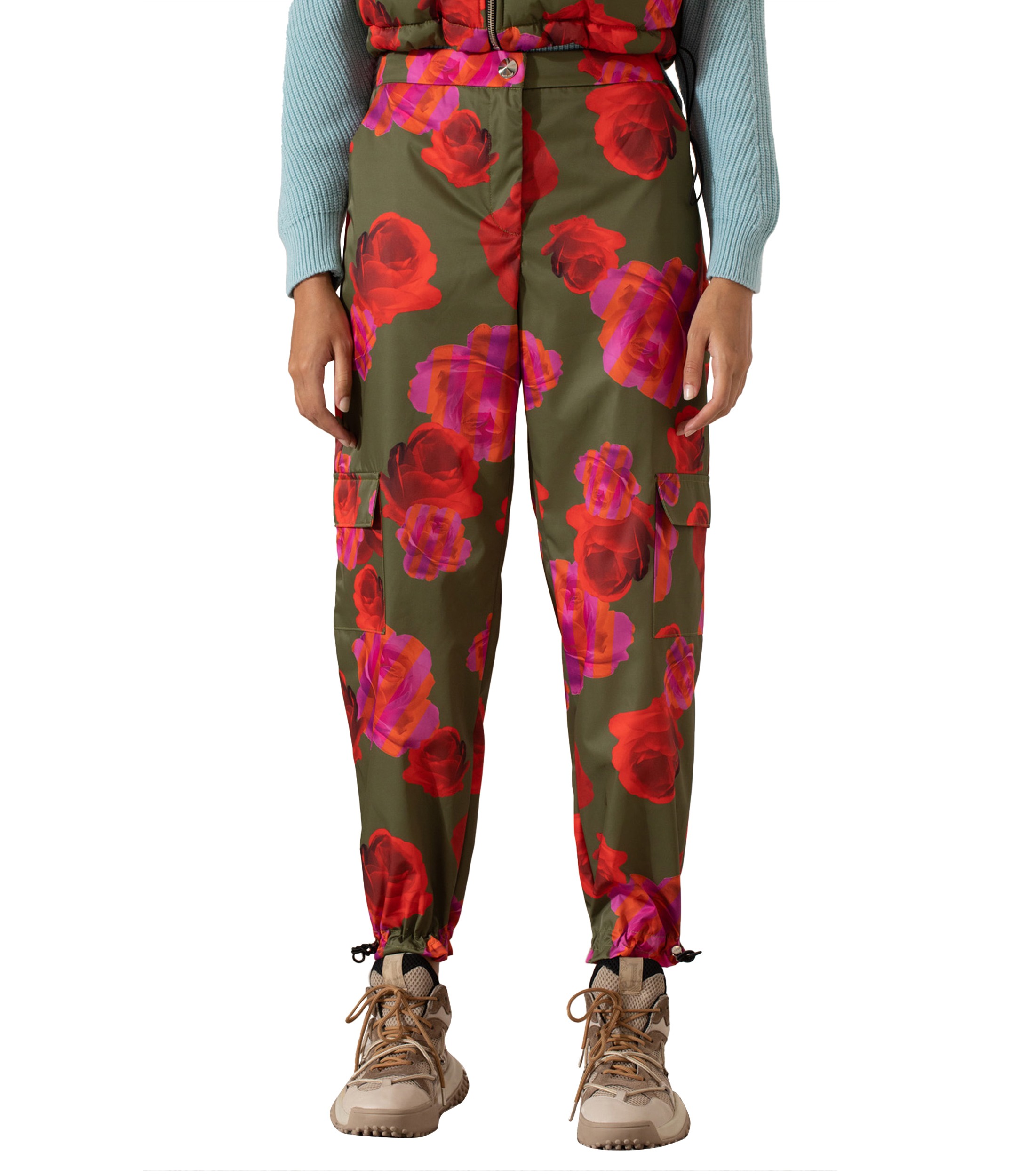 Jazmin Chebar: Pantalón de tiro alto full print con estampado Mujer ...