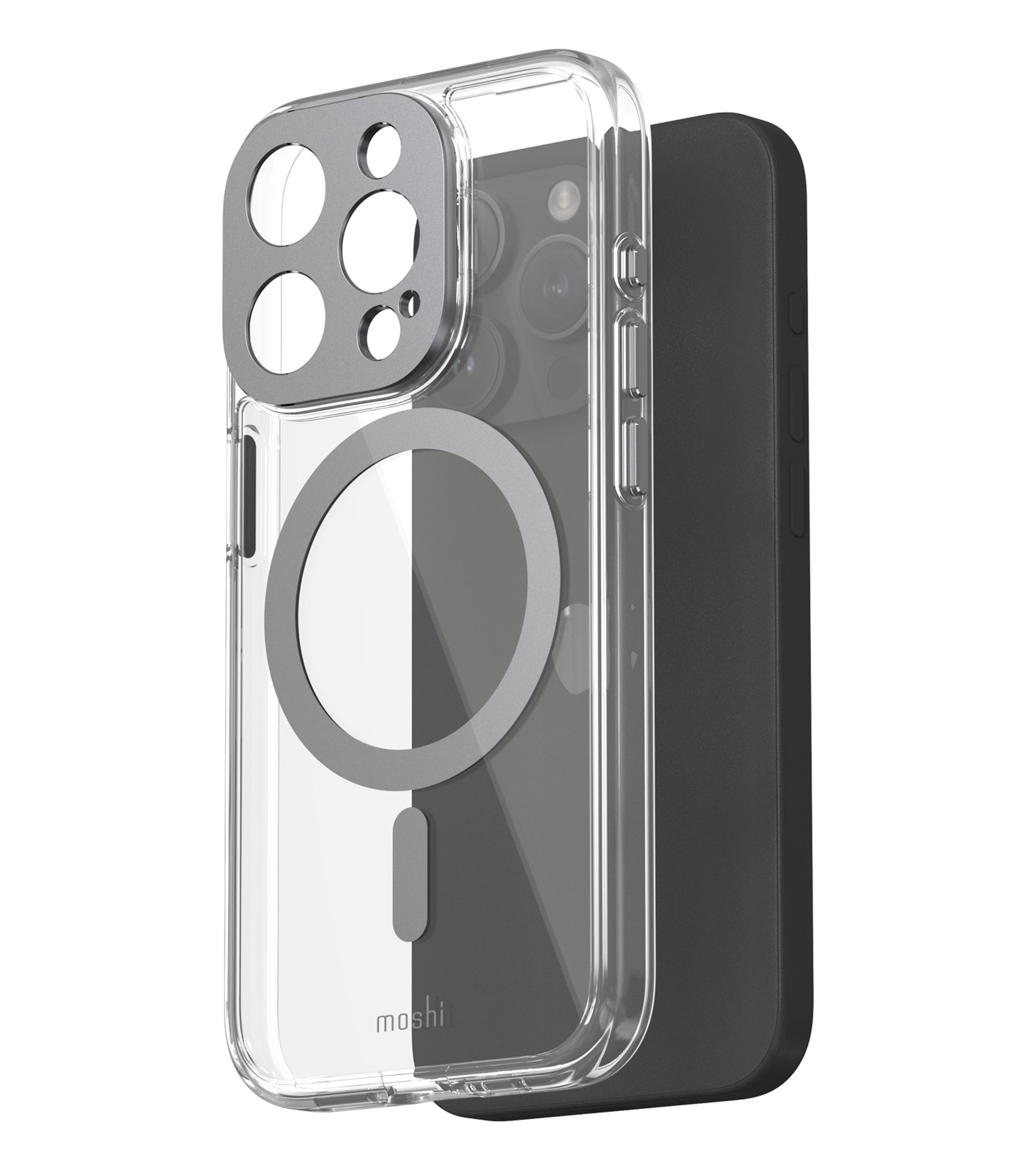Moshi Funda iPhone 15 Pro Max iGlaze MagSafe Gris - El Palacio de Hierro