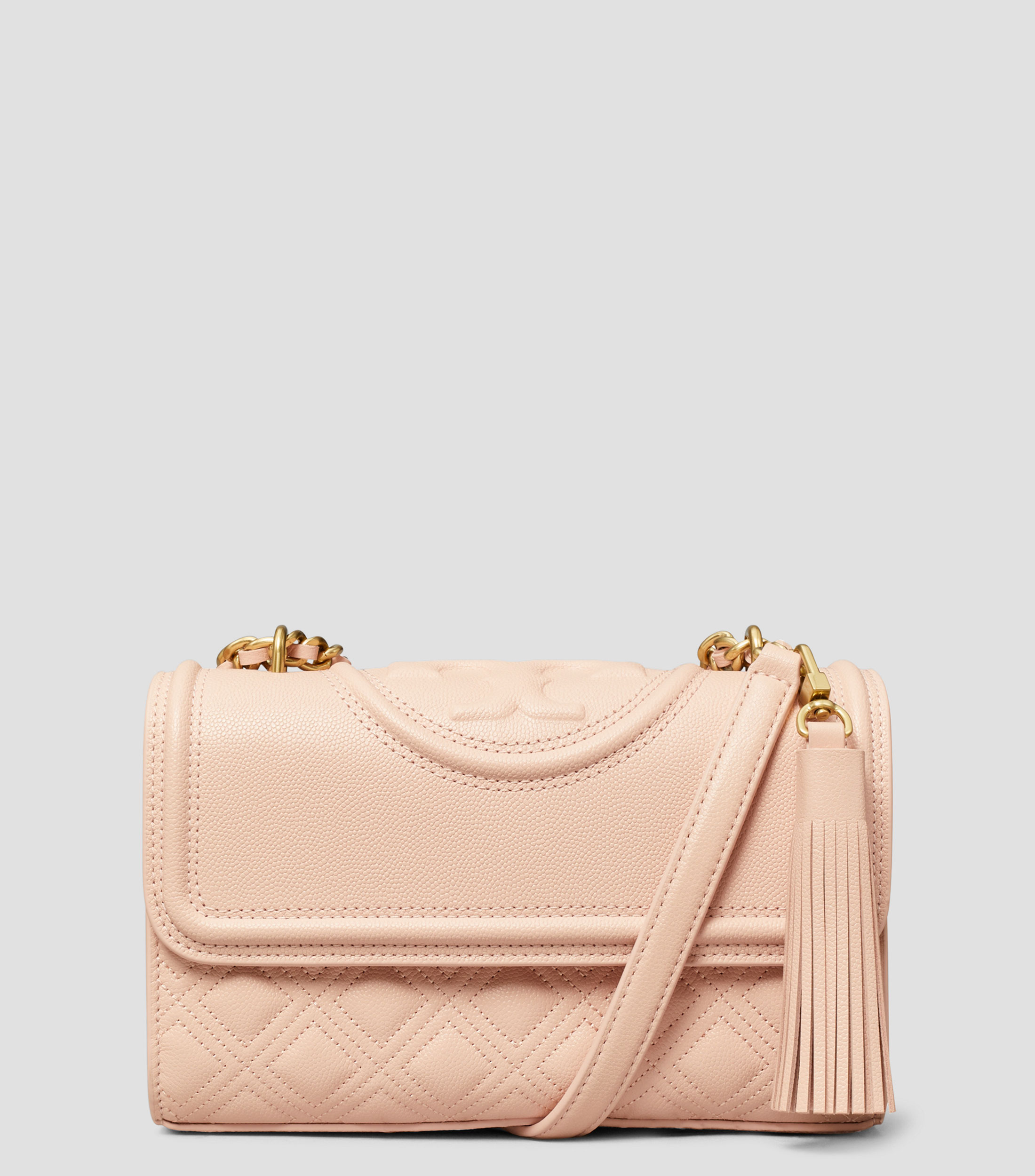 Tory Burch Bolso Shoulder Fleming Caviar Chica El Palacio De Hierro