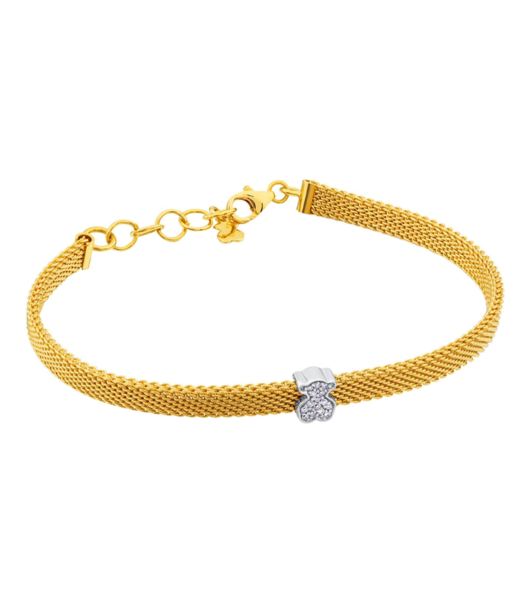 Tous Pulsera en oro combinado 18 Kts Icon Mesh Mujer - El Palacio de Hierro