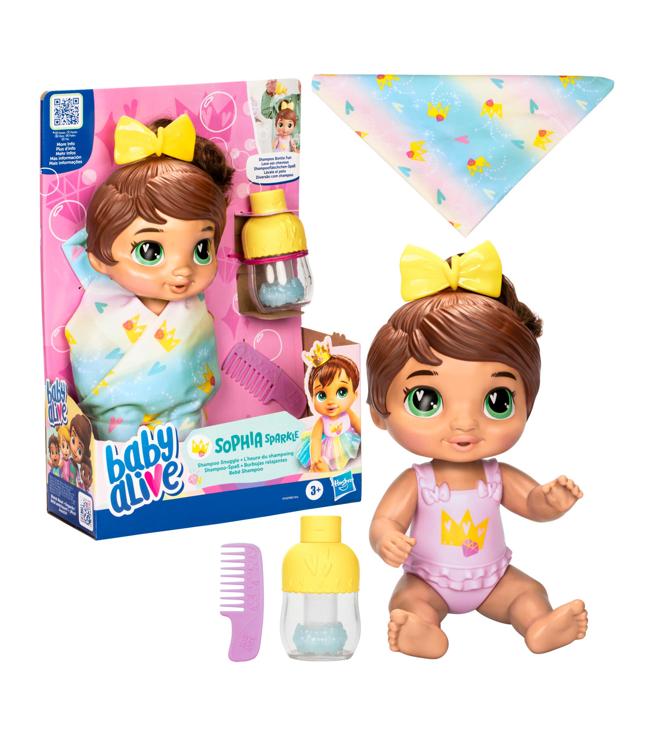 Baby Alive: Muñeca Baby Alive Pretend Shampoo Snuggle Sophia Sparkle ...