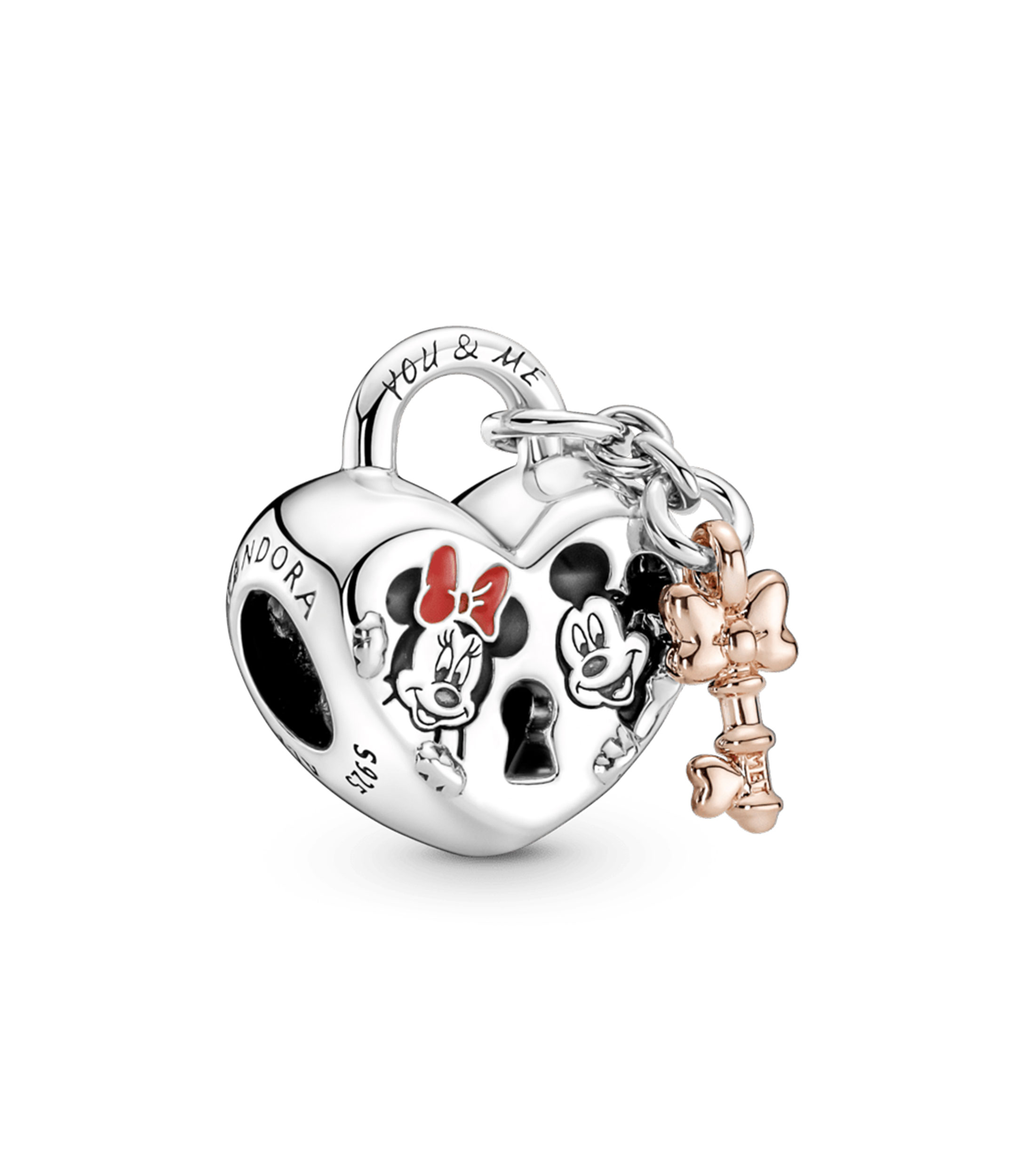Pandora Charm Candado con Mickey y Minnie Mouse en plata Disney Mujer ...
