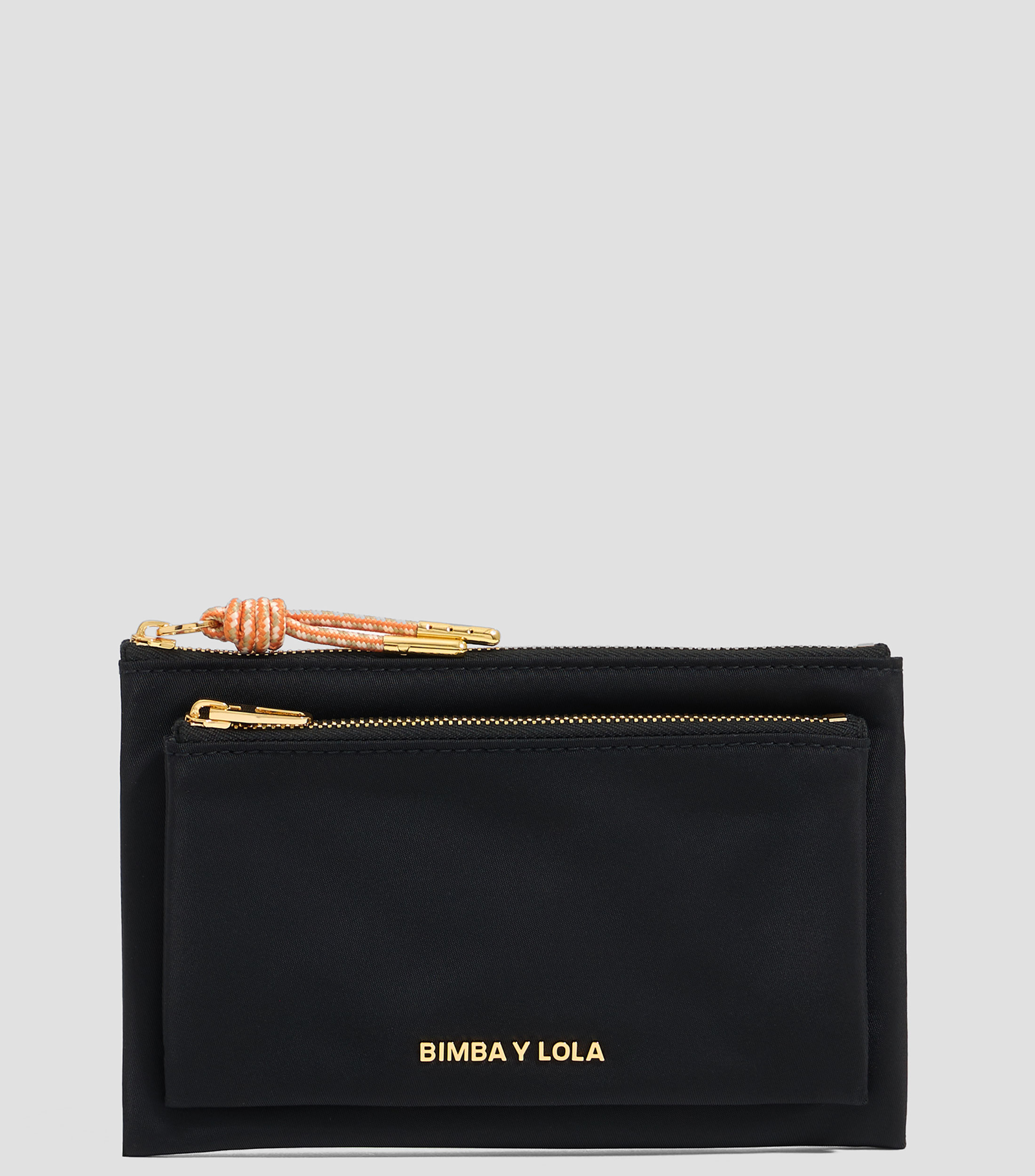 Bimba y Lola: Cartera doble poliamida negra Mujer | El Palacio de Hierro