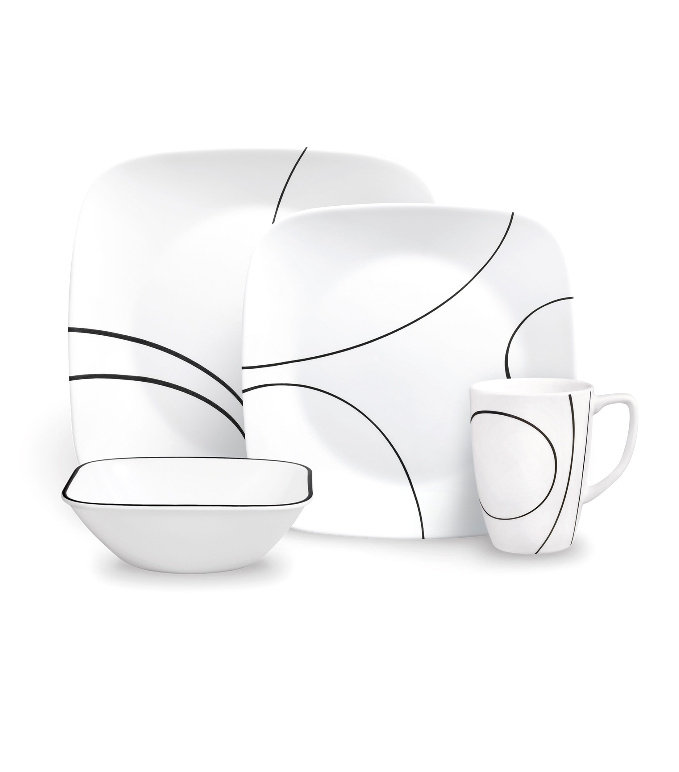Corelle Vajilla 16 piezas Studio Líneas - El Palacio de Hierro