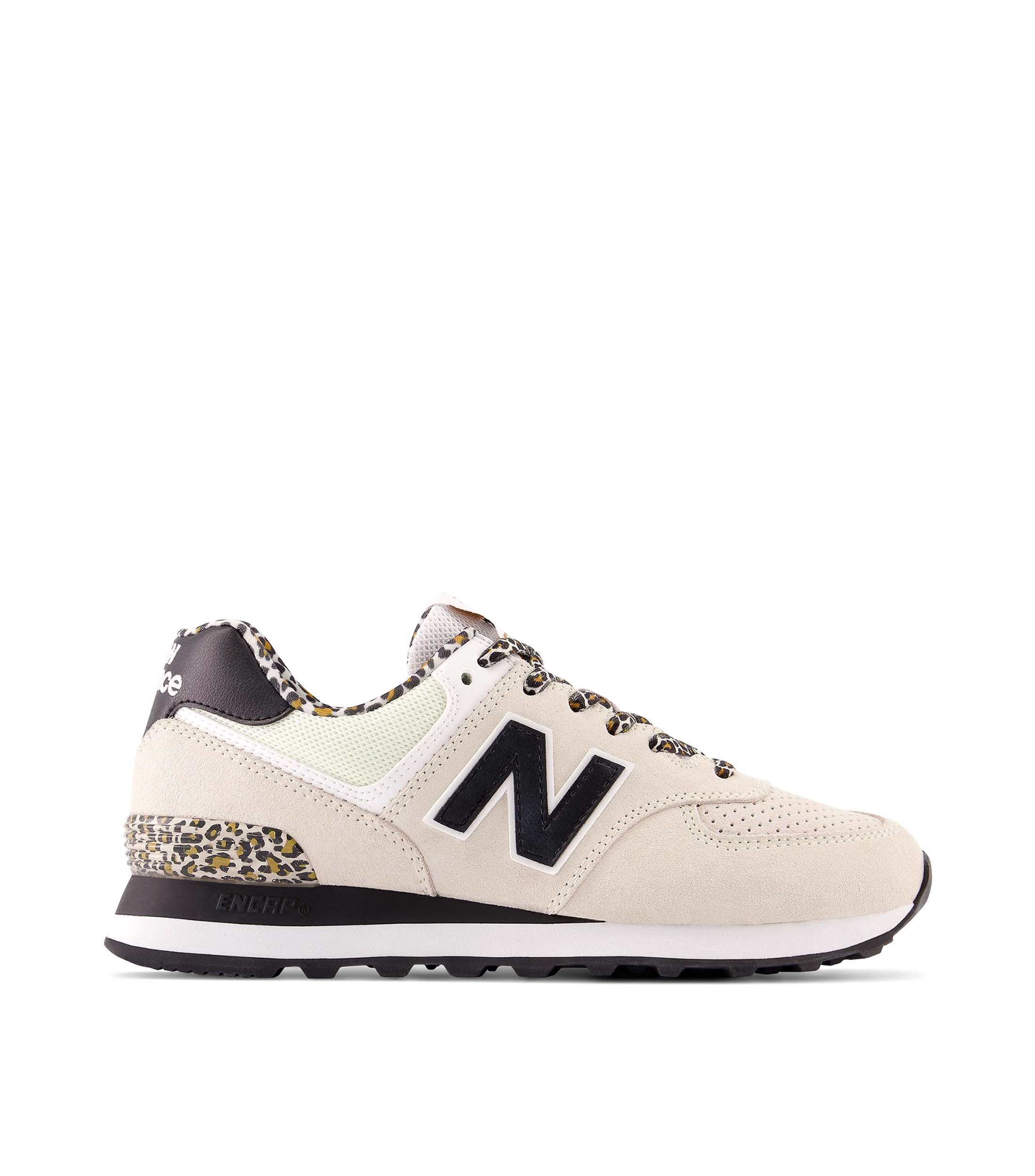 New Balance: Tenis casuales 574 en piel, blancos Mujer | El Palacio de ...