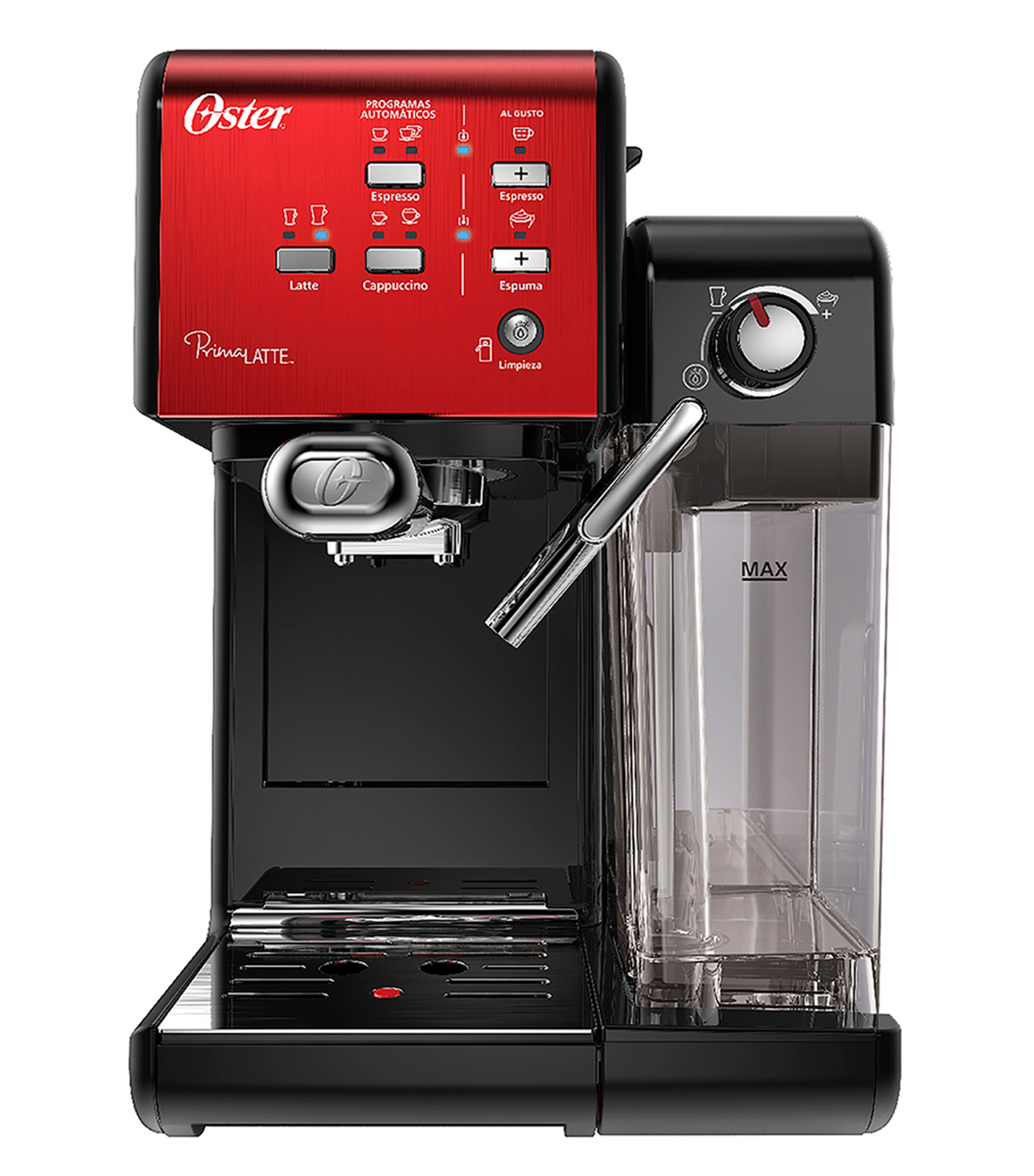 Oster Cafetera Automática Prima Latte Ii 19 Bares Roja El Palacio De Hierro