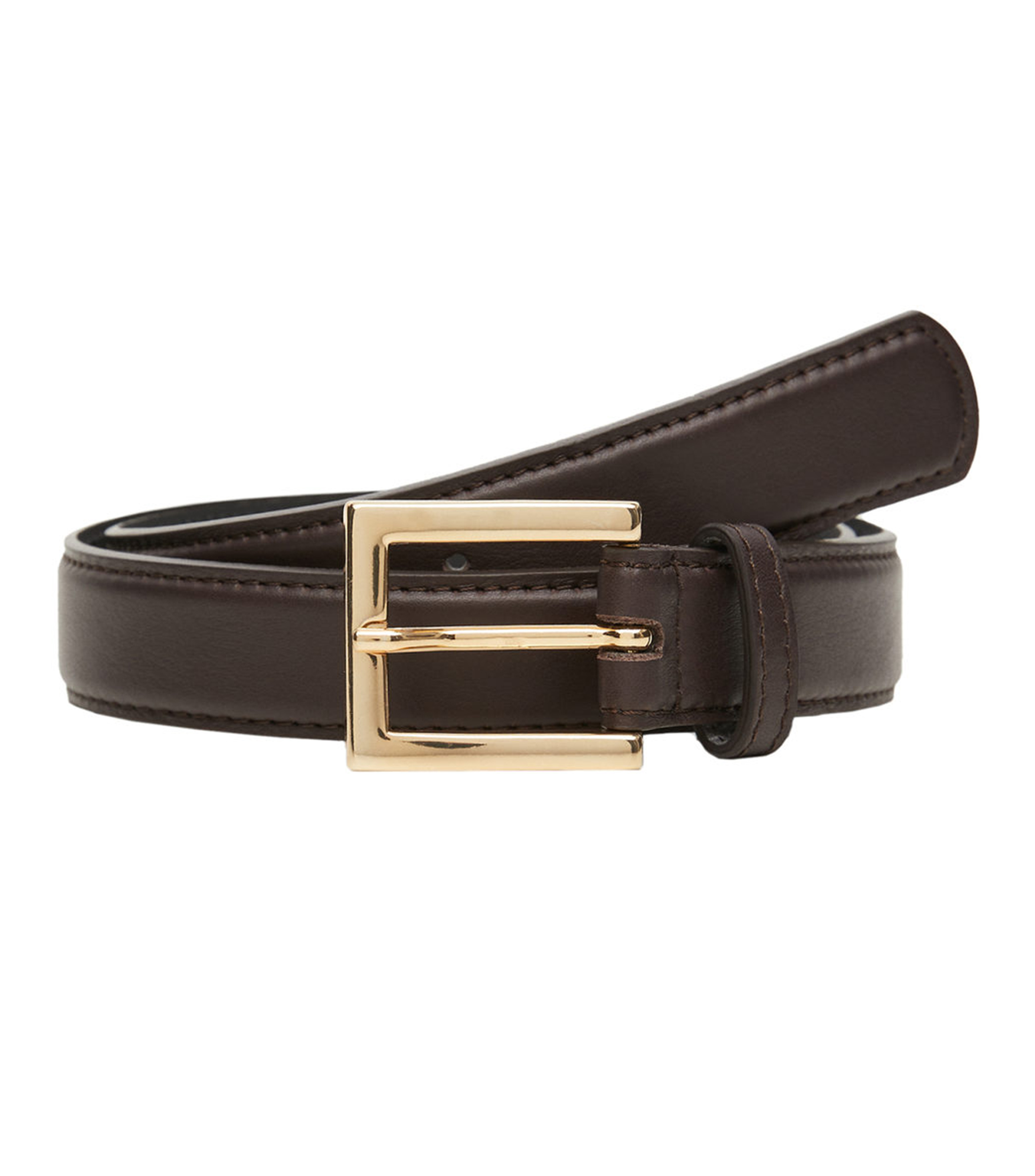 Mango Cinturón café en piel Mujer - El Palacio de Hierro