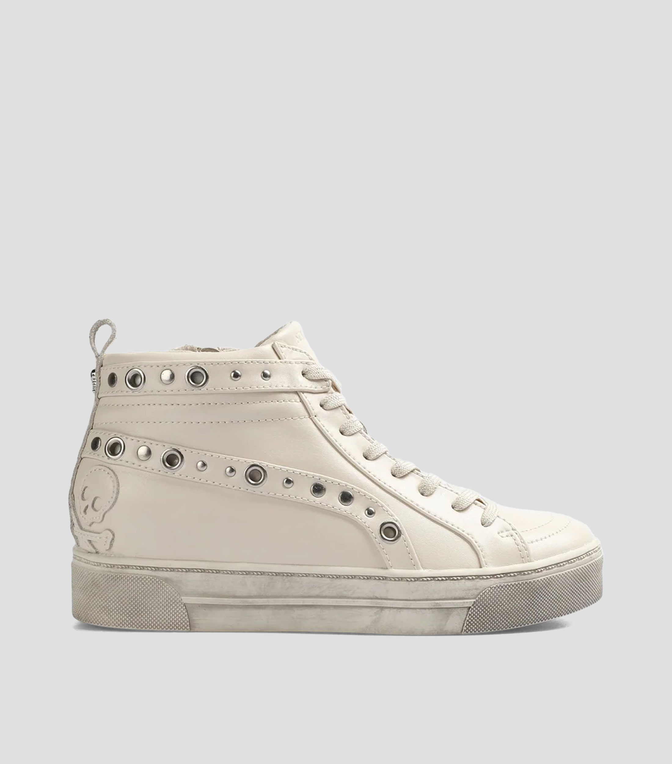 Scalpers Tenis tipo botín casuales High Studs en piel con glitter Mujer ...