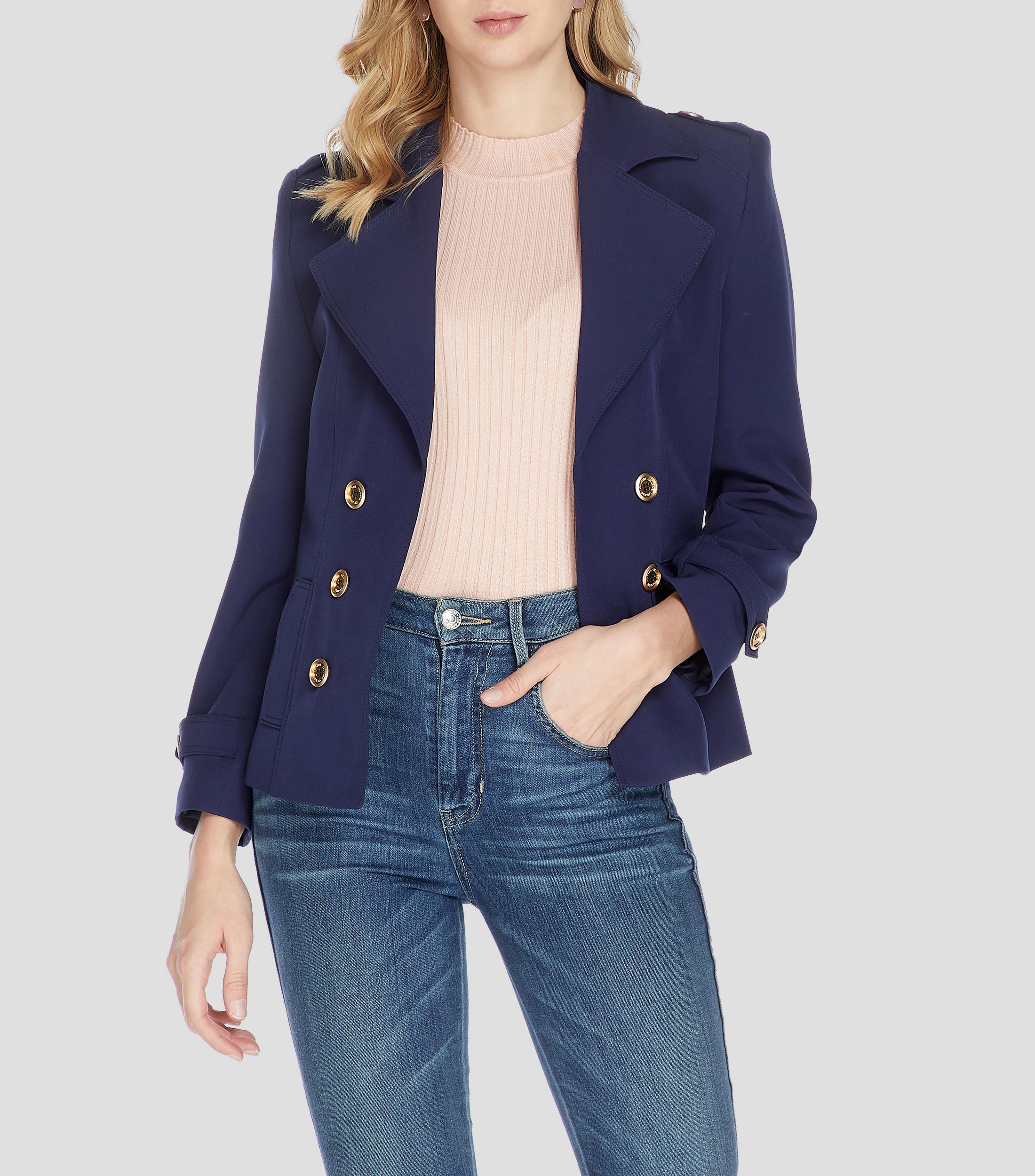 Charme Saco liso con botonadura cruzado Mujer - El Palacio de Hierro