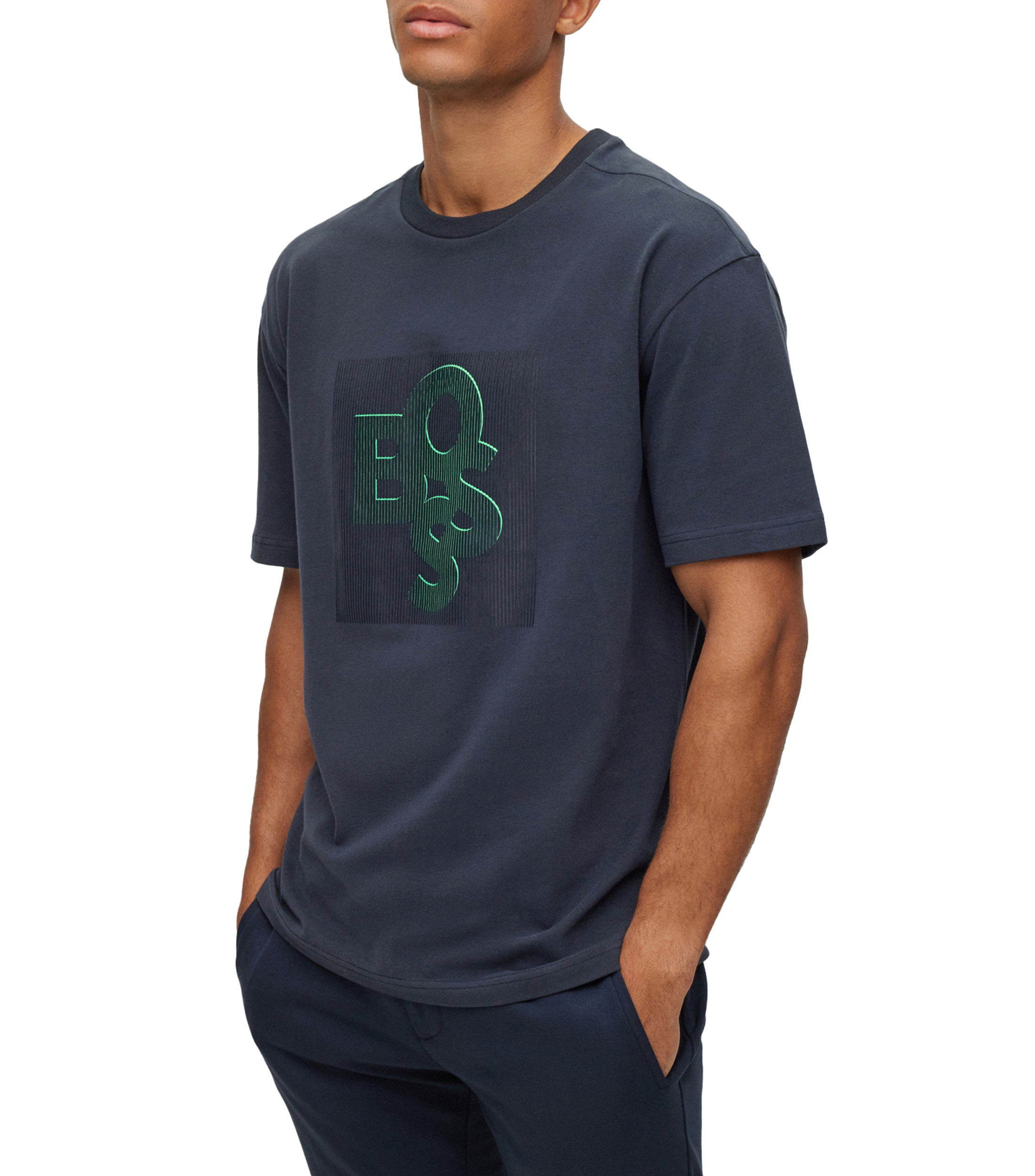 Boss Playera Boss con logo de bloques Hombre - El Palacio de Hierro