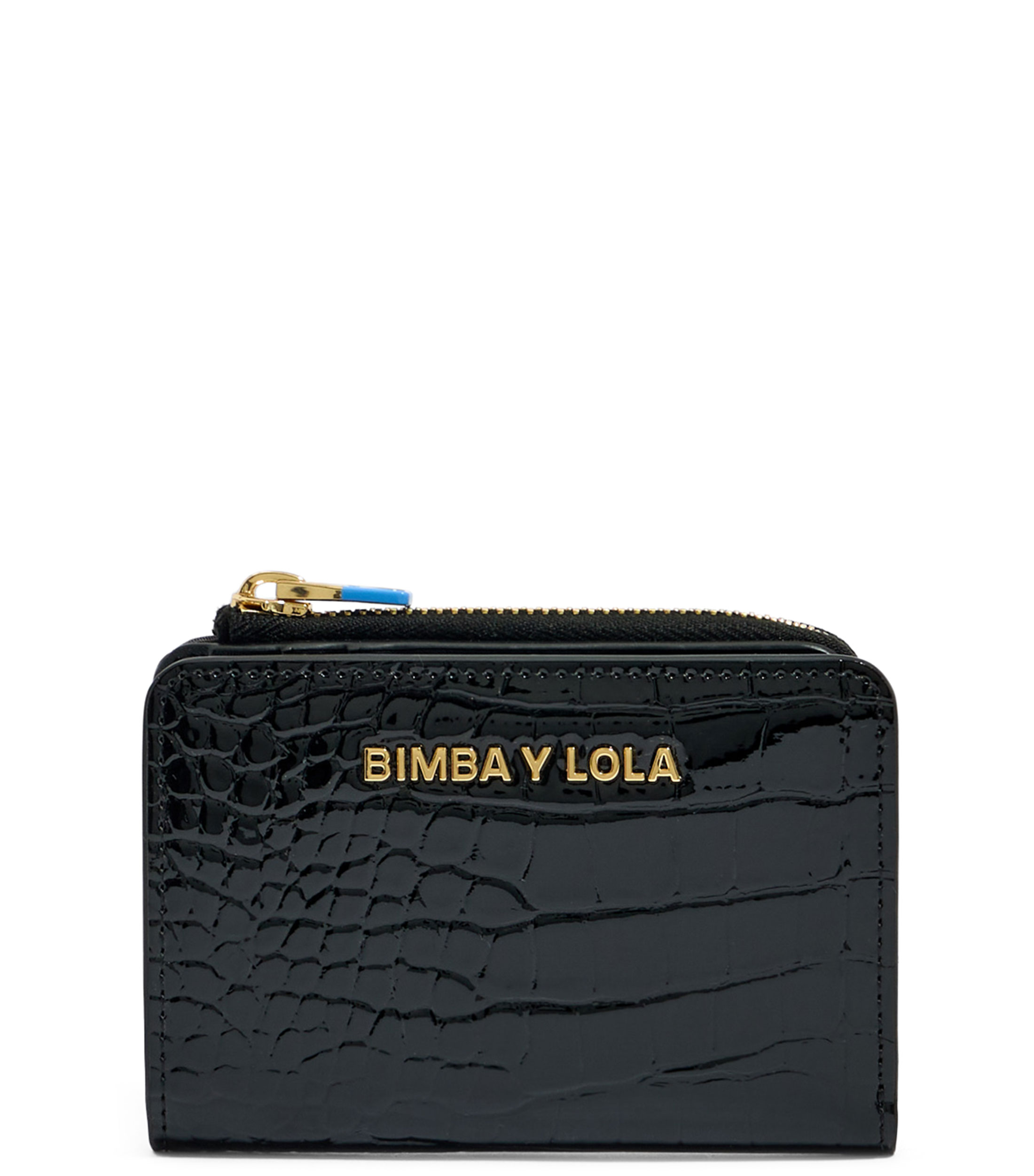 Bimba y Lola: Cartera bifold negra animalskin Mujer | El Palacio de Hierro