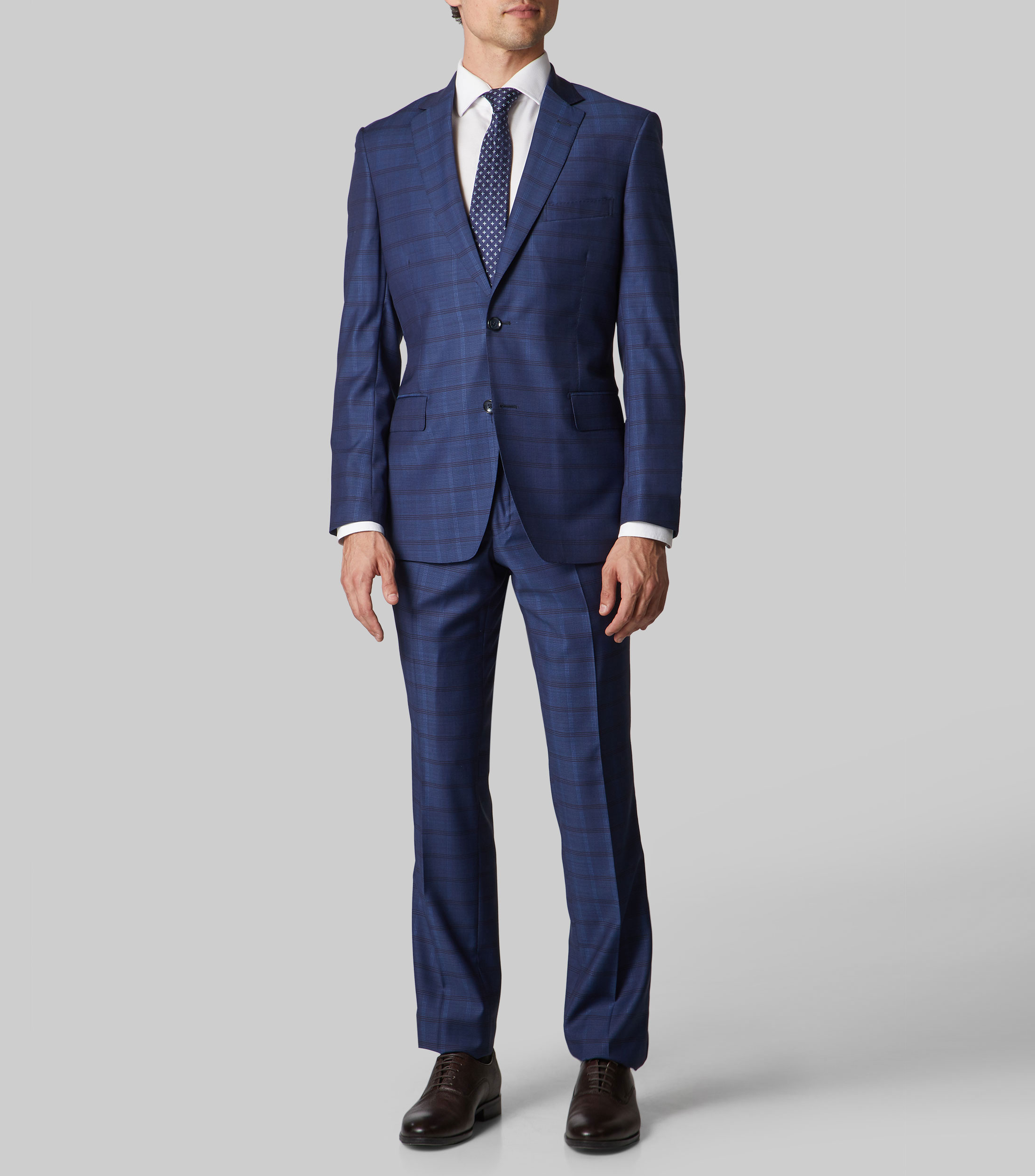 BUCCELLI: Traje de corte Slim Fit con cuadros Hombre | El Palacio de Hierro