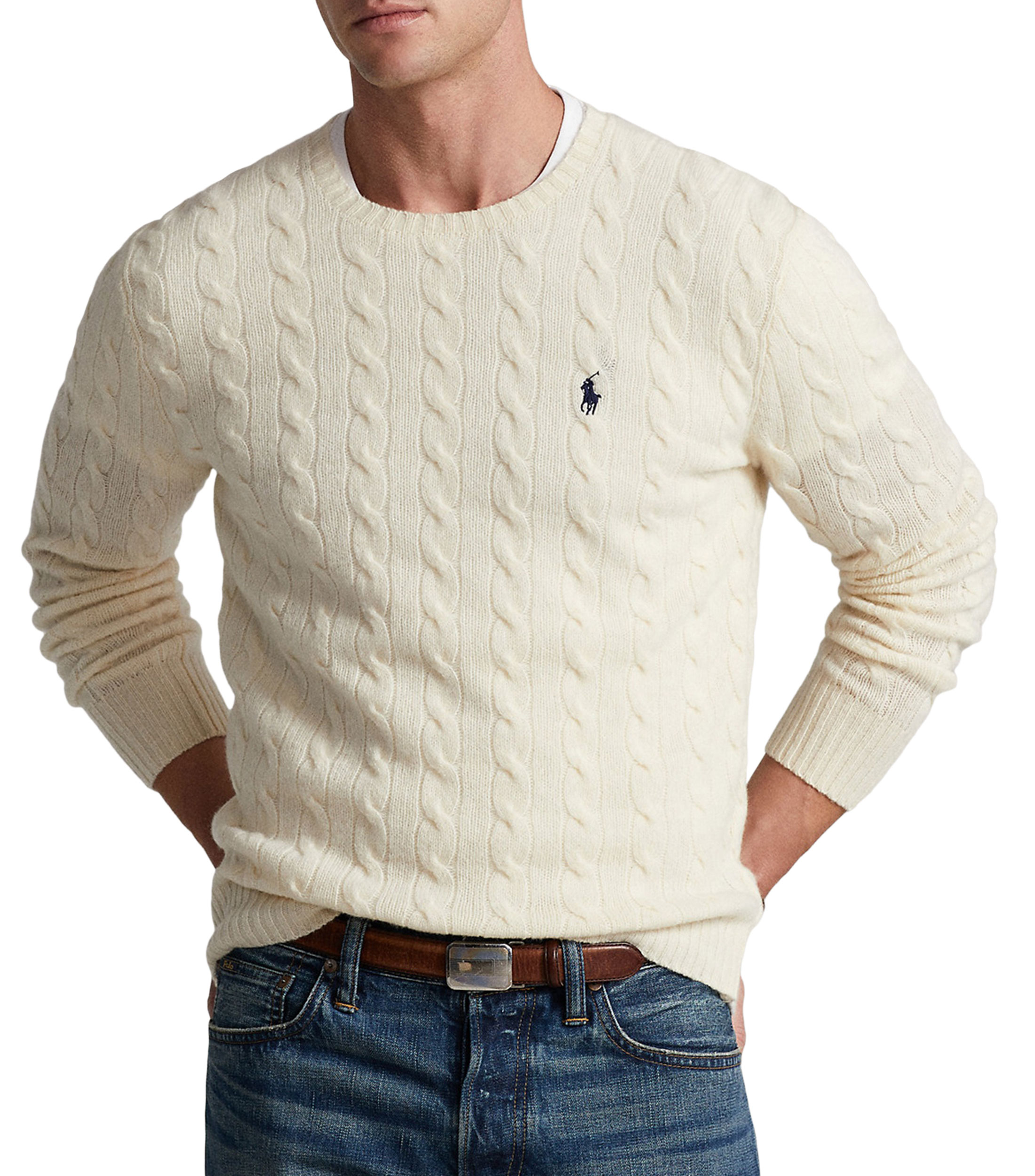 Polo Ralph Lauren: Suéter cuello redondo liso Hombre | El Palacio de Hierro