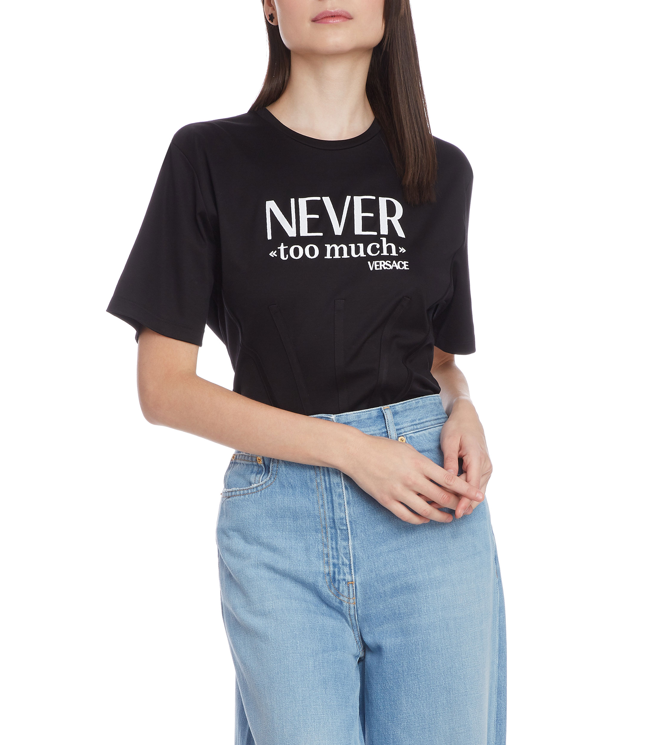 Versace Playera con tipografía de manga corta Mujer - El Palacio de Hierro