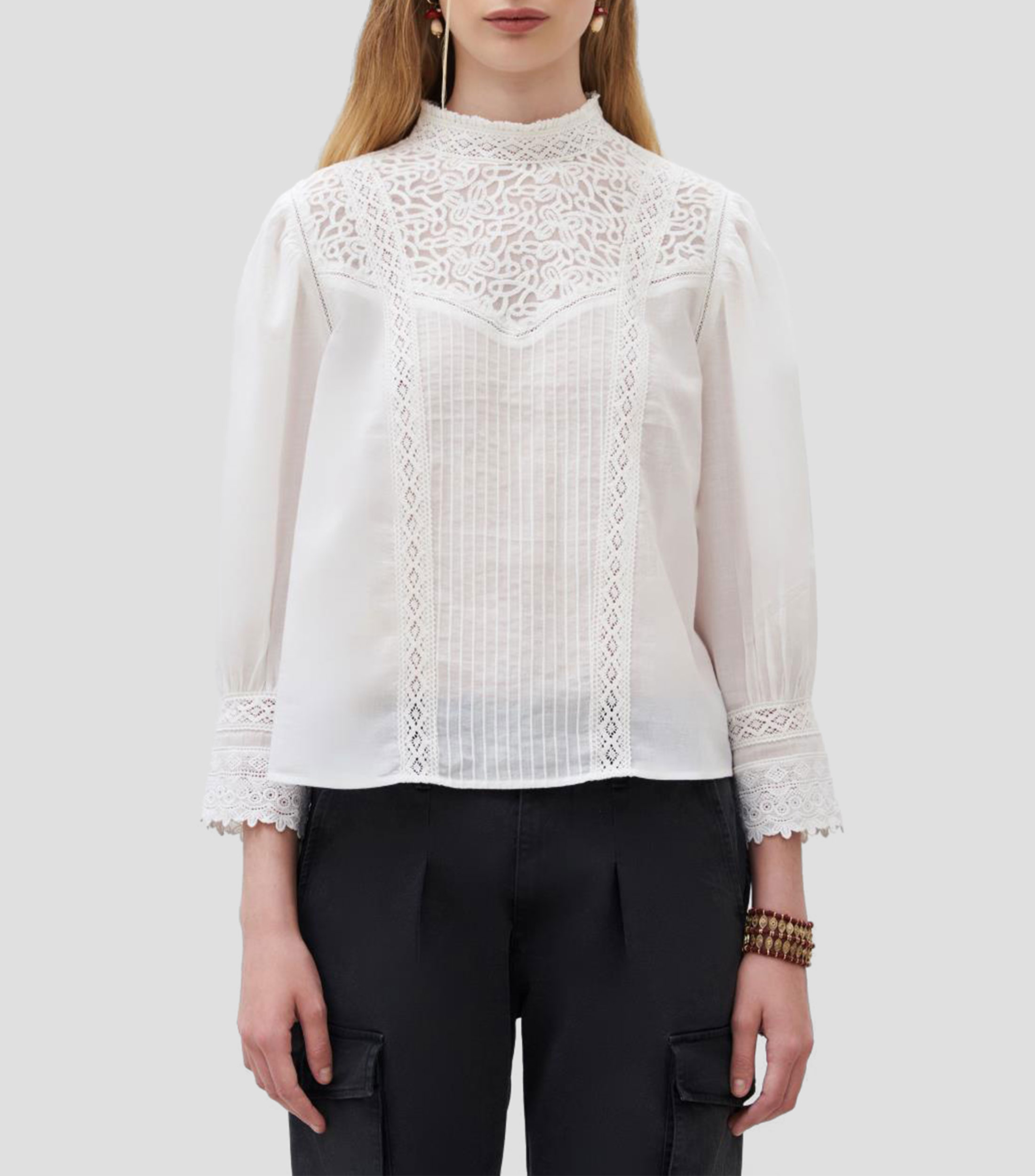 Rapsodia: Blusa con bordados y manga larga Mujer | El Palacio de Hierro