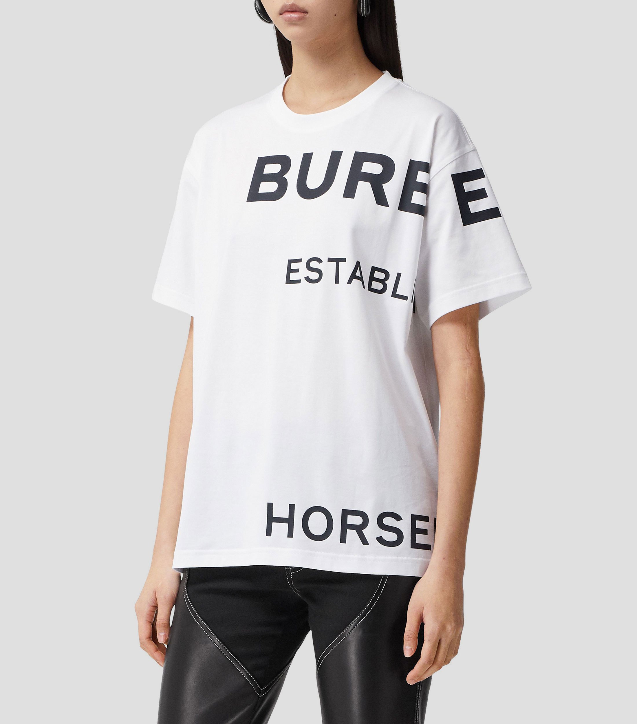 Burberry Playera con estampado Horseferry manga corta Mujer - El ...