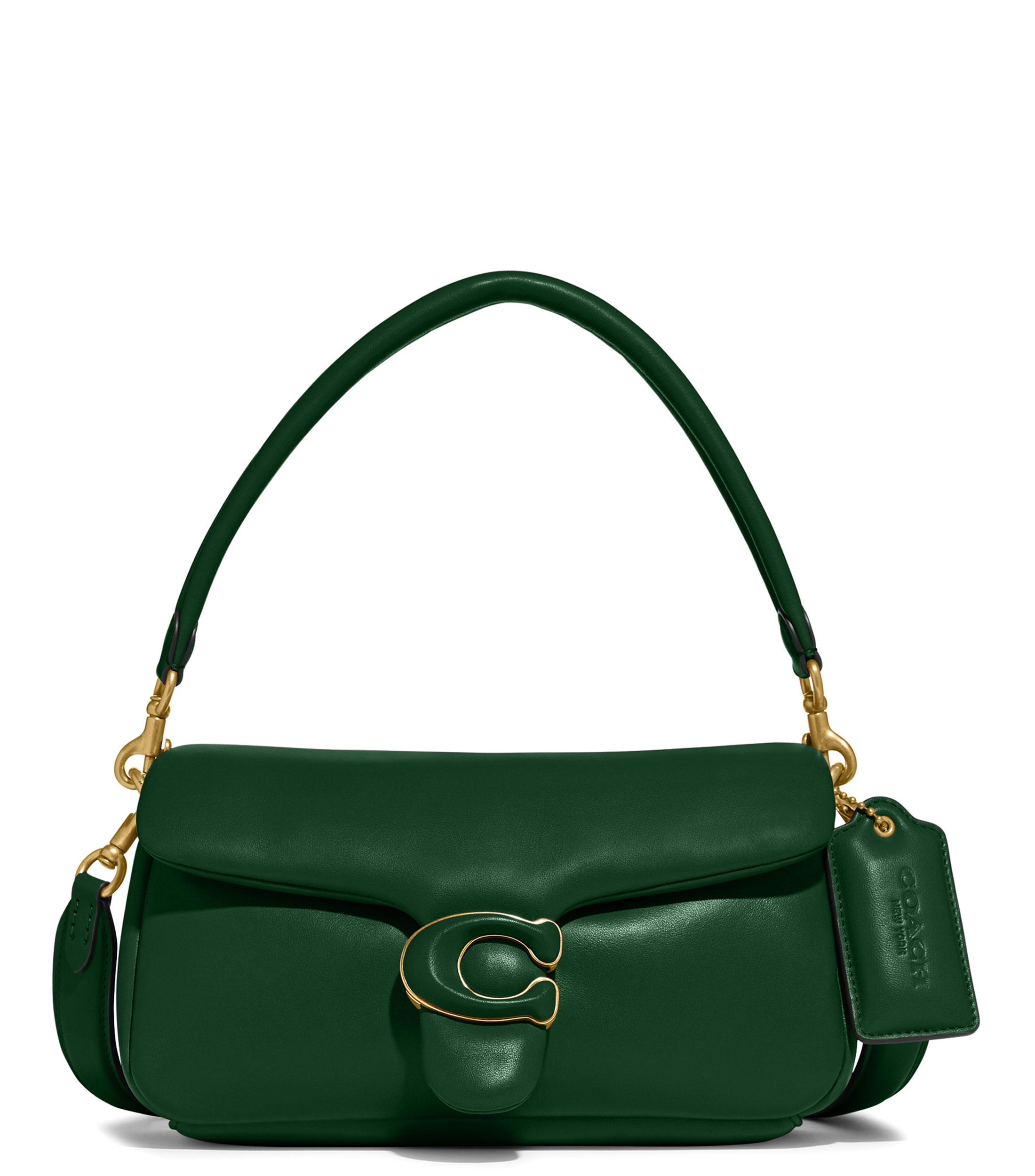 COACH Bolsa crossbody verde en piel con logo Mujer- El Palacio de Hierro