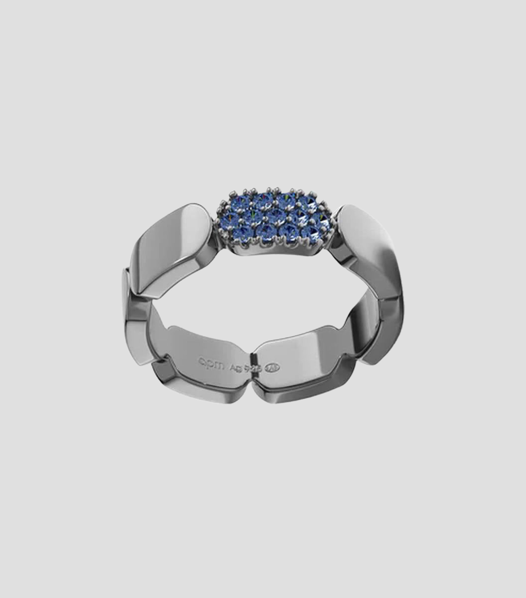 APM Monaco Anillo en plata con circonita azul Mujer |El Palacio de Hierro