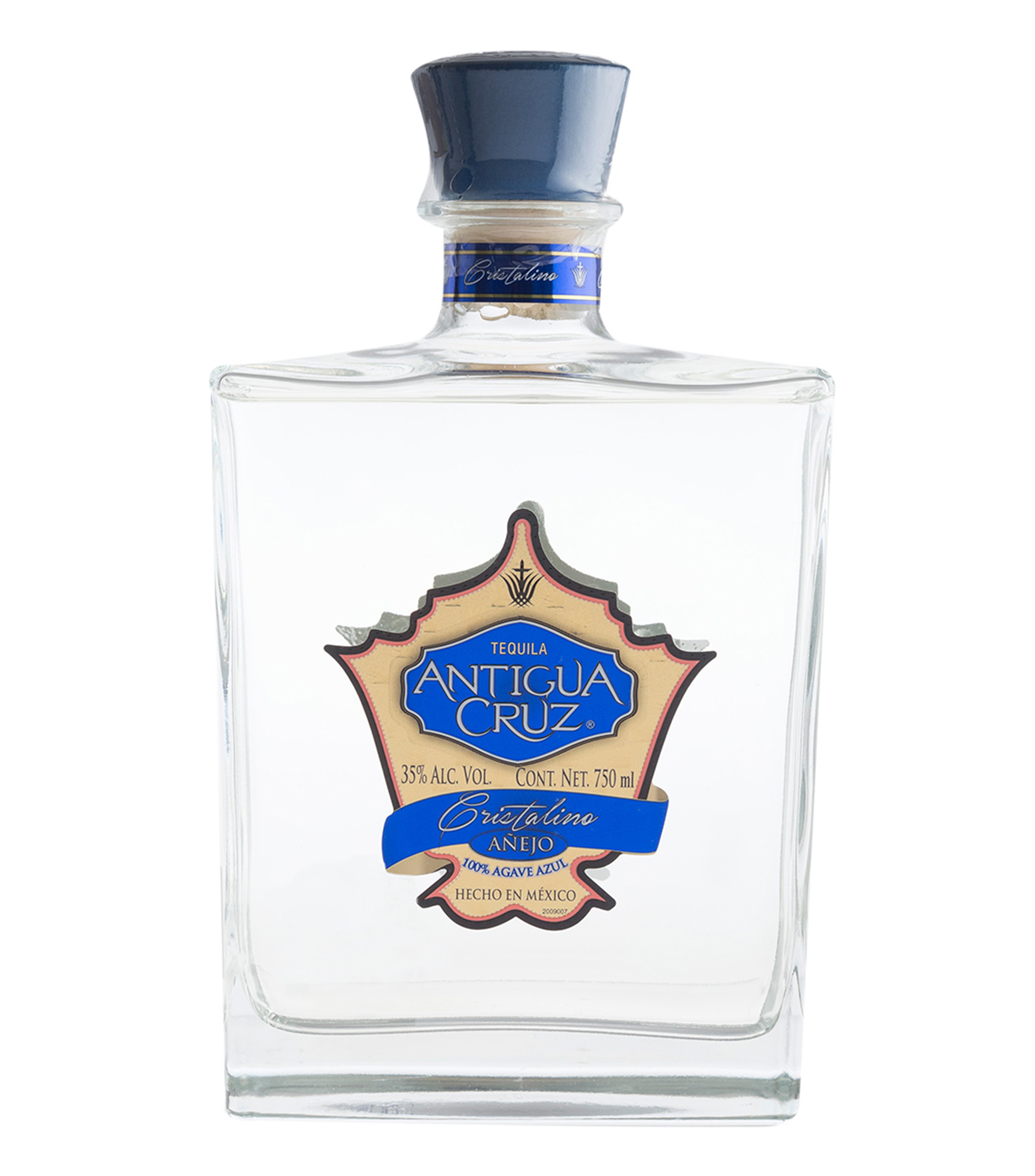 Antigua Cruz Tequila Cristalino Añejo Antigua Cruz, 750 ml - El Palacio ...