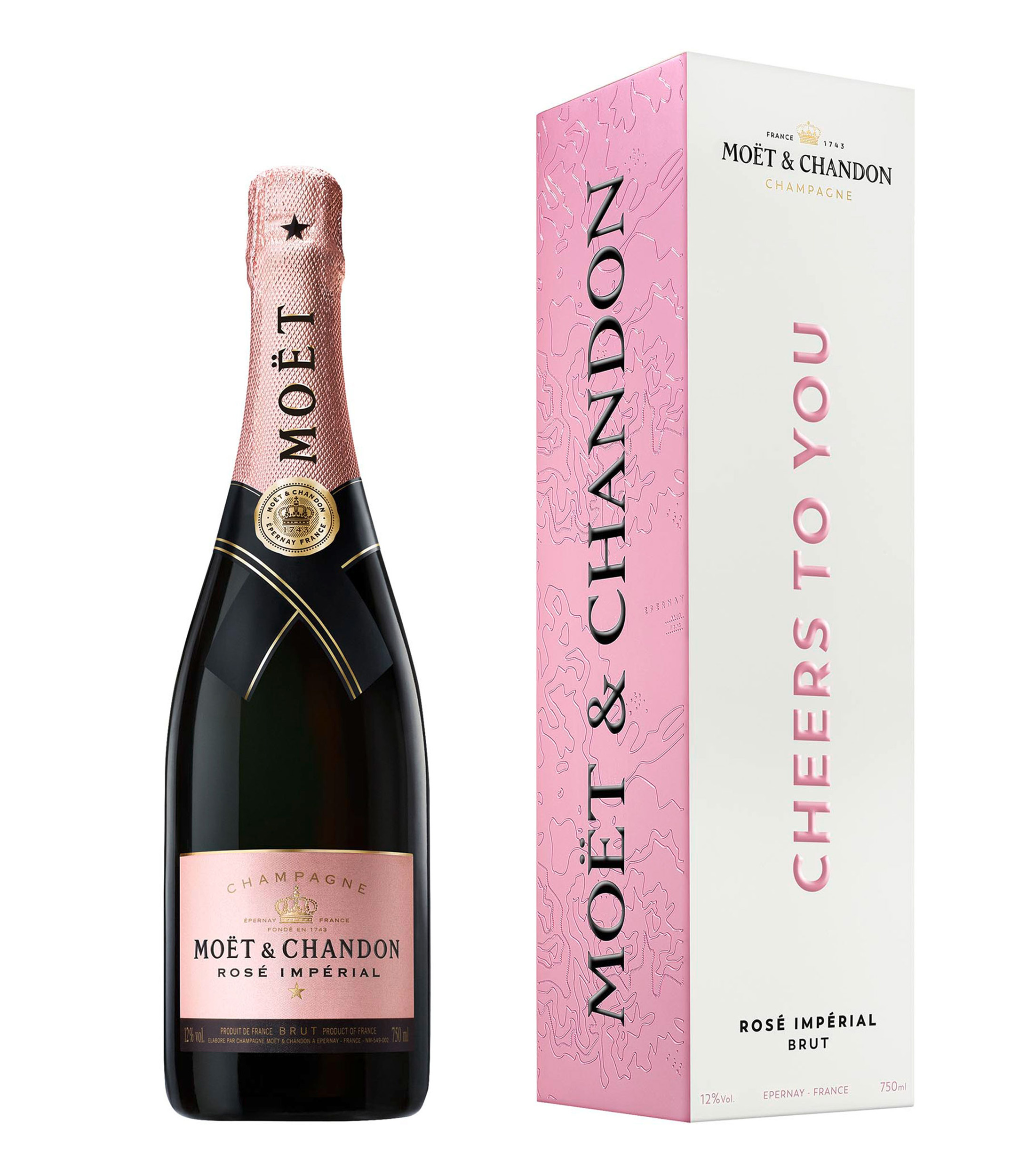 Moët & Chandon: Champagne Ensamble Moët & Chandon Rosé Impérial Cheers ...