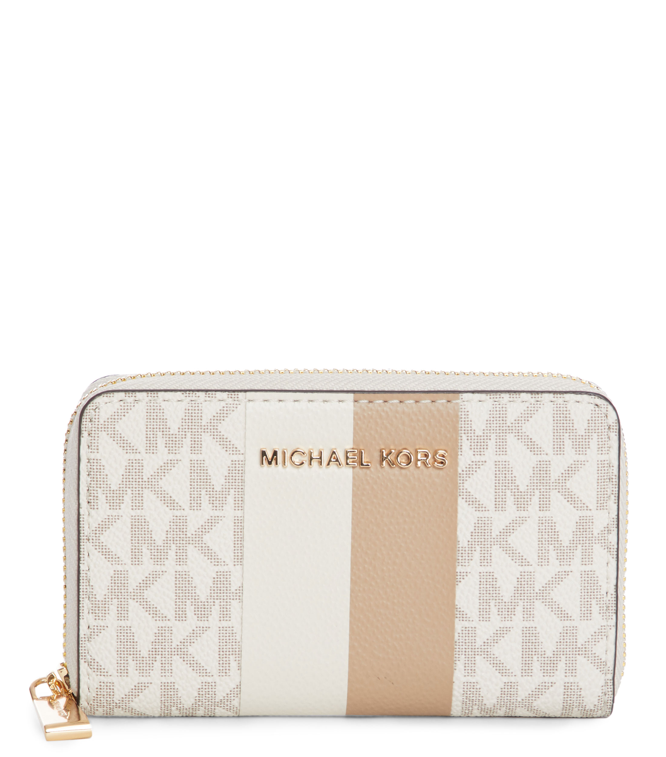 Michael Kors: Monedero beige, caf Jet Set con monogram Mujer | El ...
