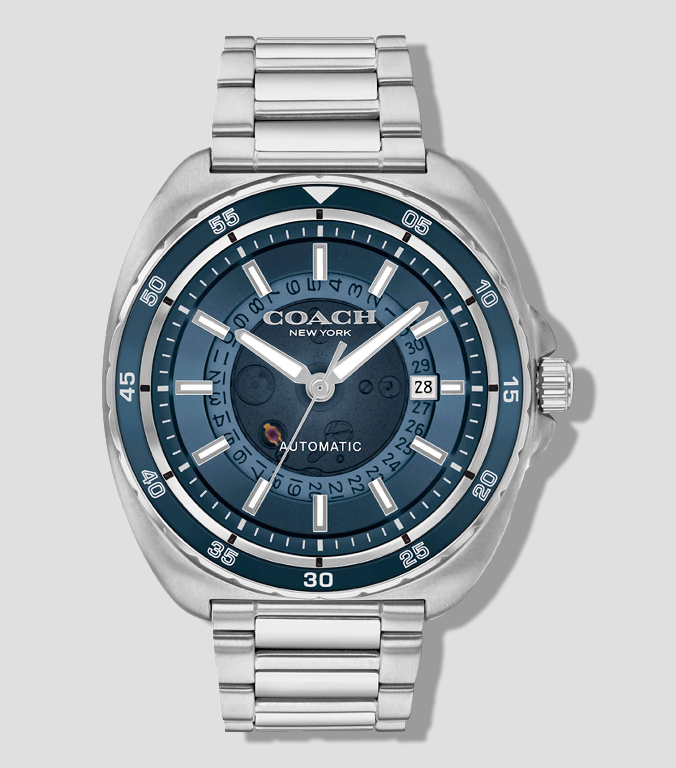 COACH Reloj para Hombre Charter Casual, Plateado - El Palacio de Hierro