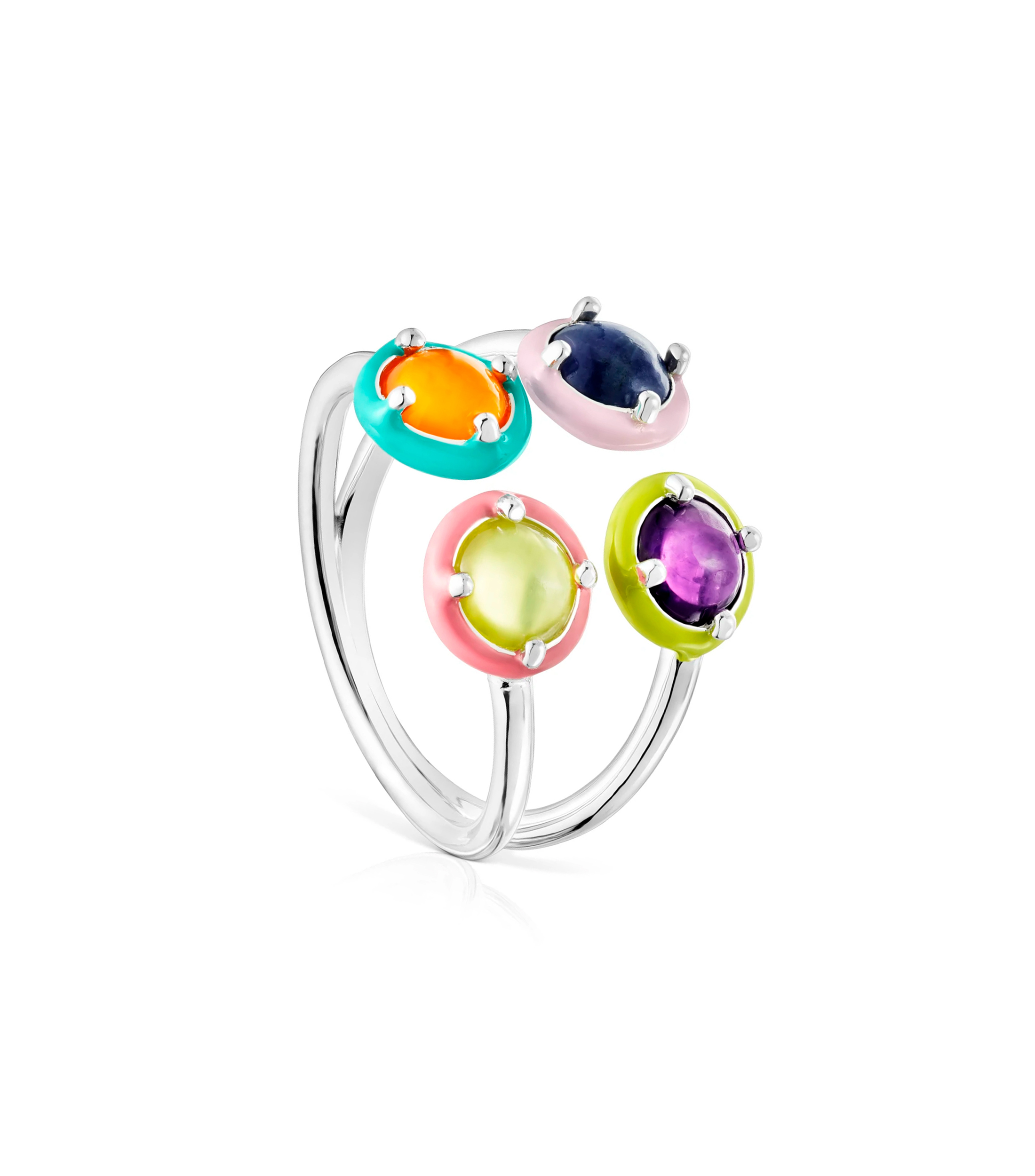 Tous Anillo en plata con cuatro gemas Vibrant Colors Mujer - El Palacio ...