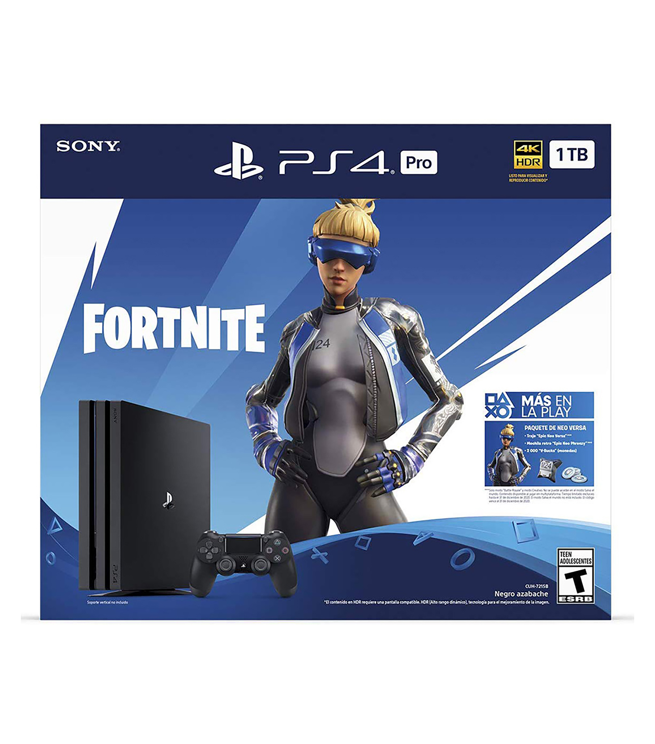 PlayStation Consola PS4 Pro 1 TB Fortnite Bundle Latam - El Palacio de ...