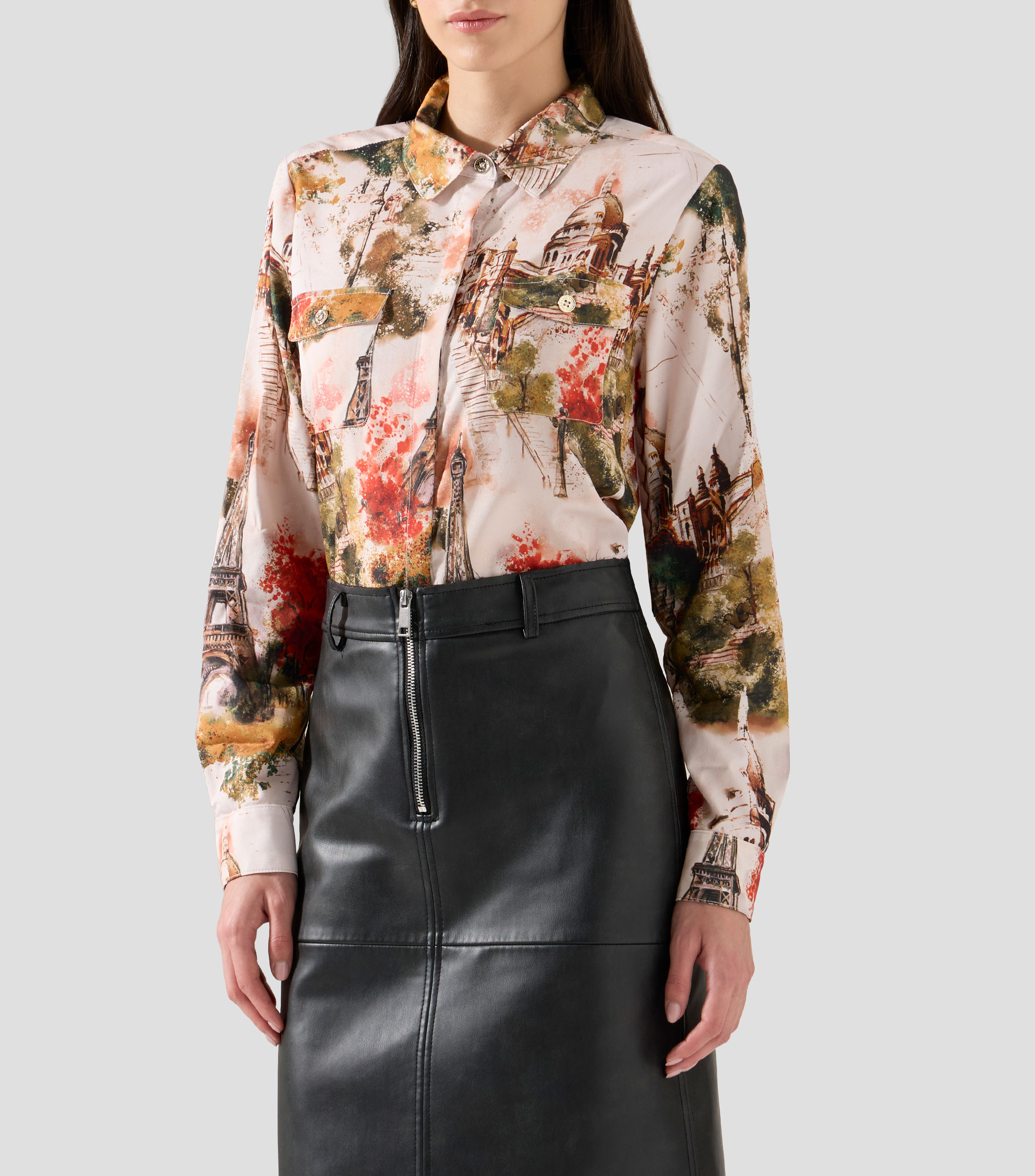 Karl Lagerfeld Camisa estampada con manga larga Mujer |El Palacio de Hierro