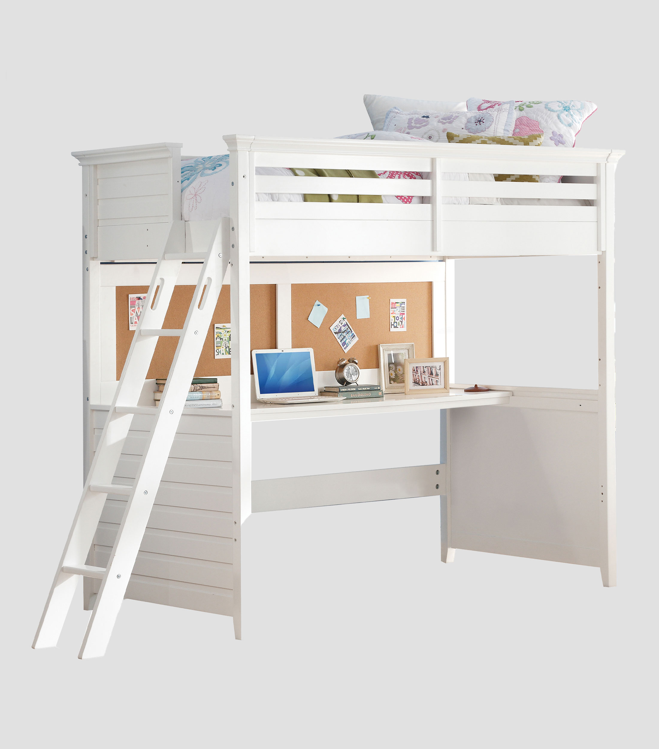 Acme Furniture Litera Individual con Escritorio Blanca |El Palacio de ...