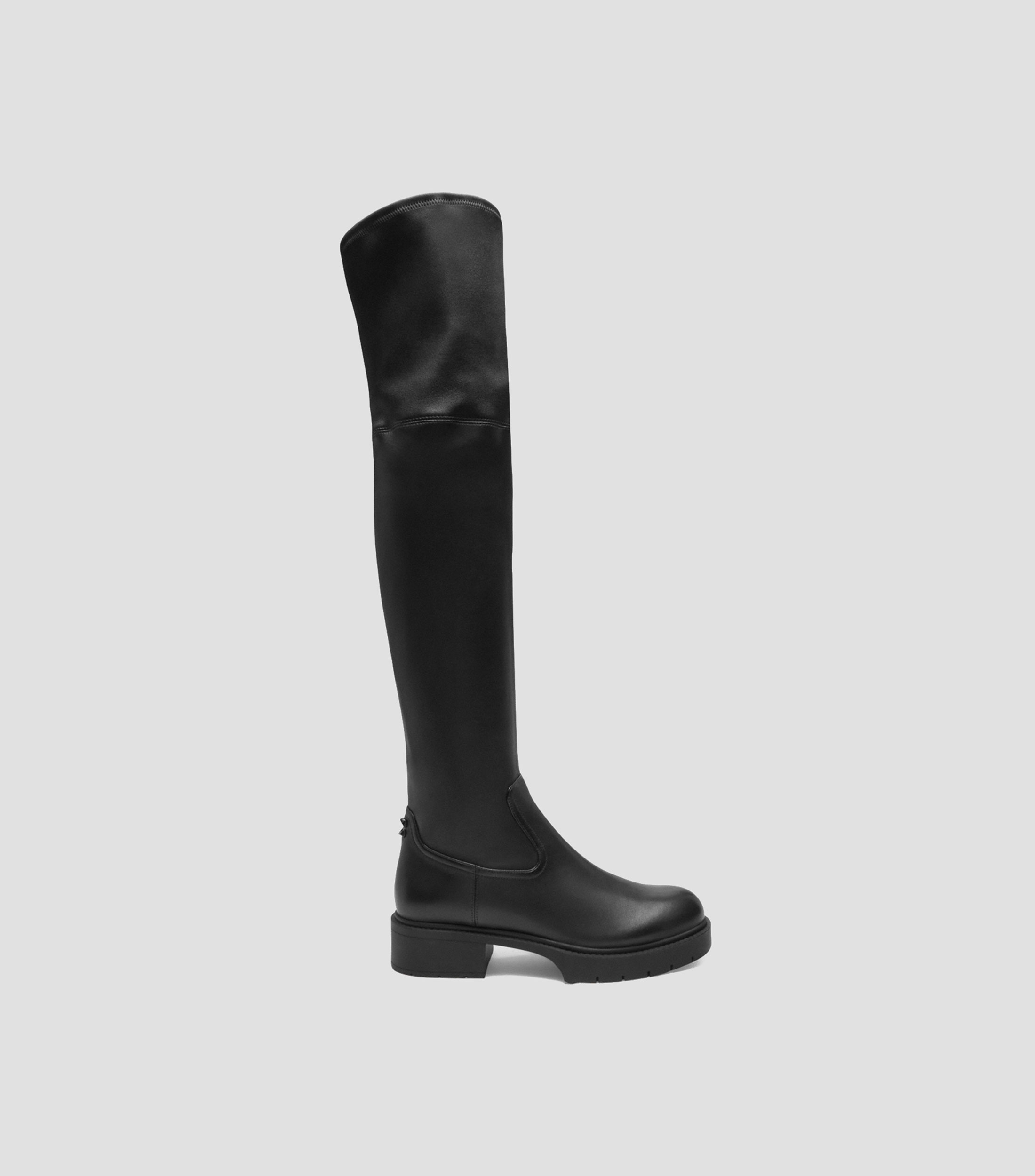 Coach Botas largas Lisa en Piel con tacón bajo y ancho Mujer |El ...