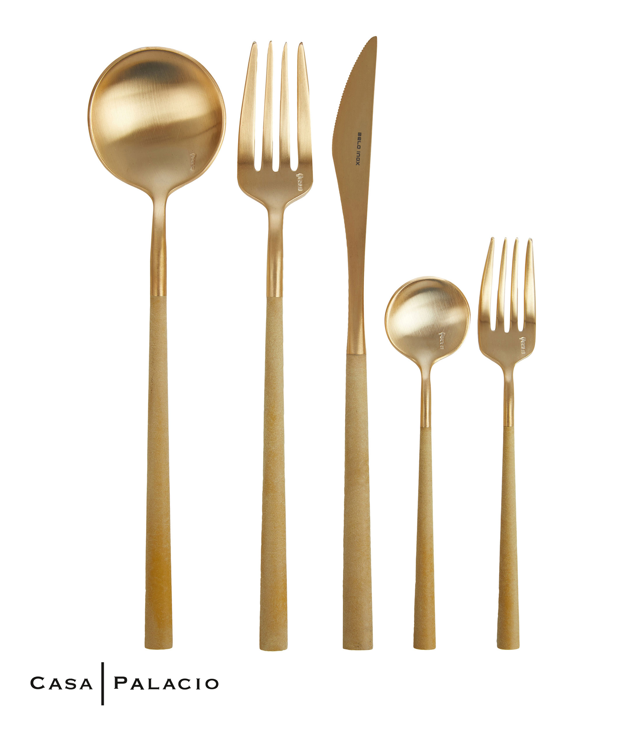 Belo Inox Set de Cubiertos 30 piezas Neo Mustard Gold en acero ...