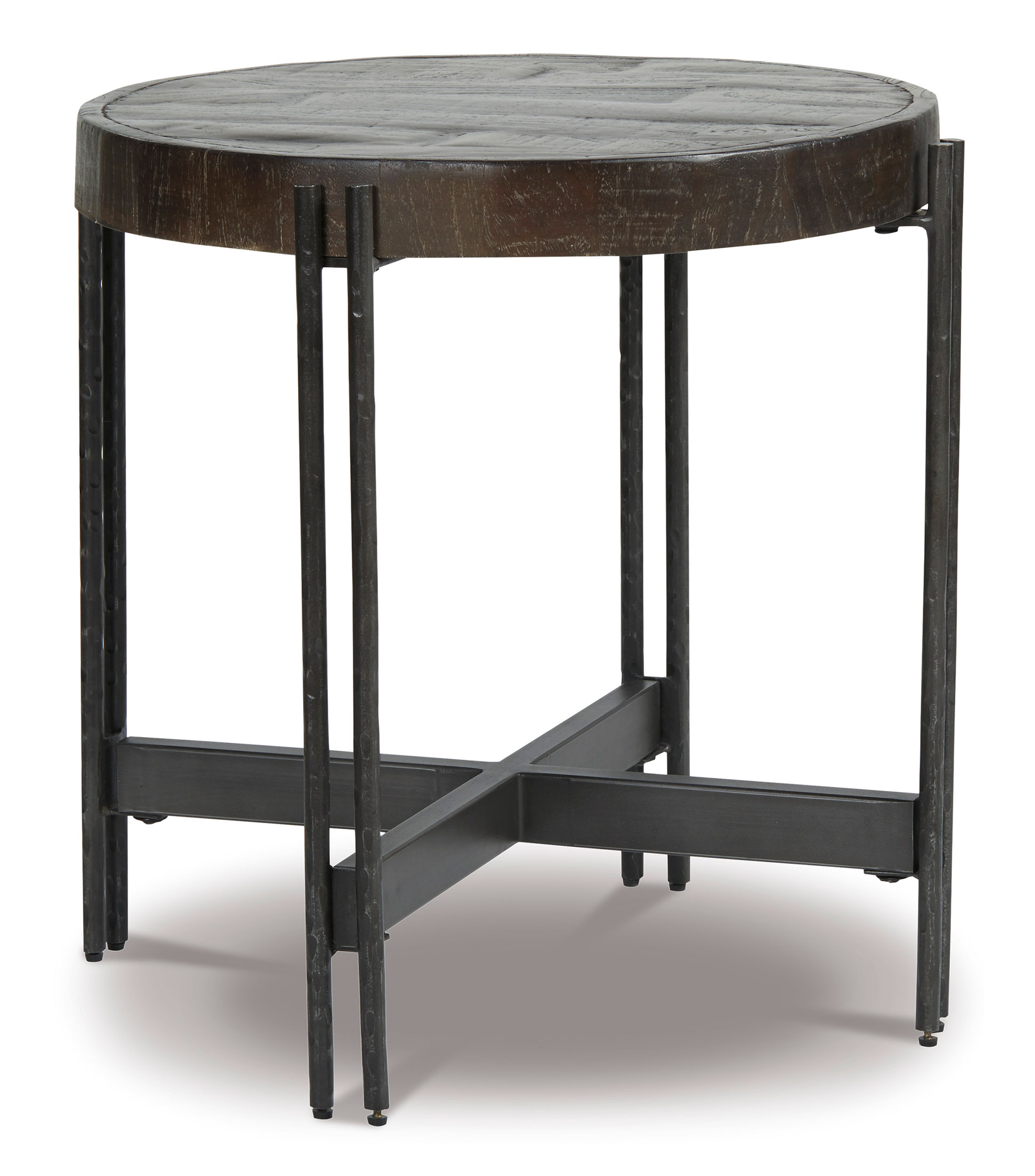 Ashley: Mesa lateral Juaka en madera y metal Café | El Palacio de Hierro