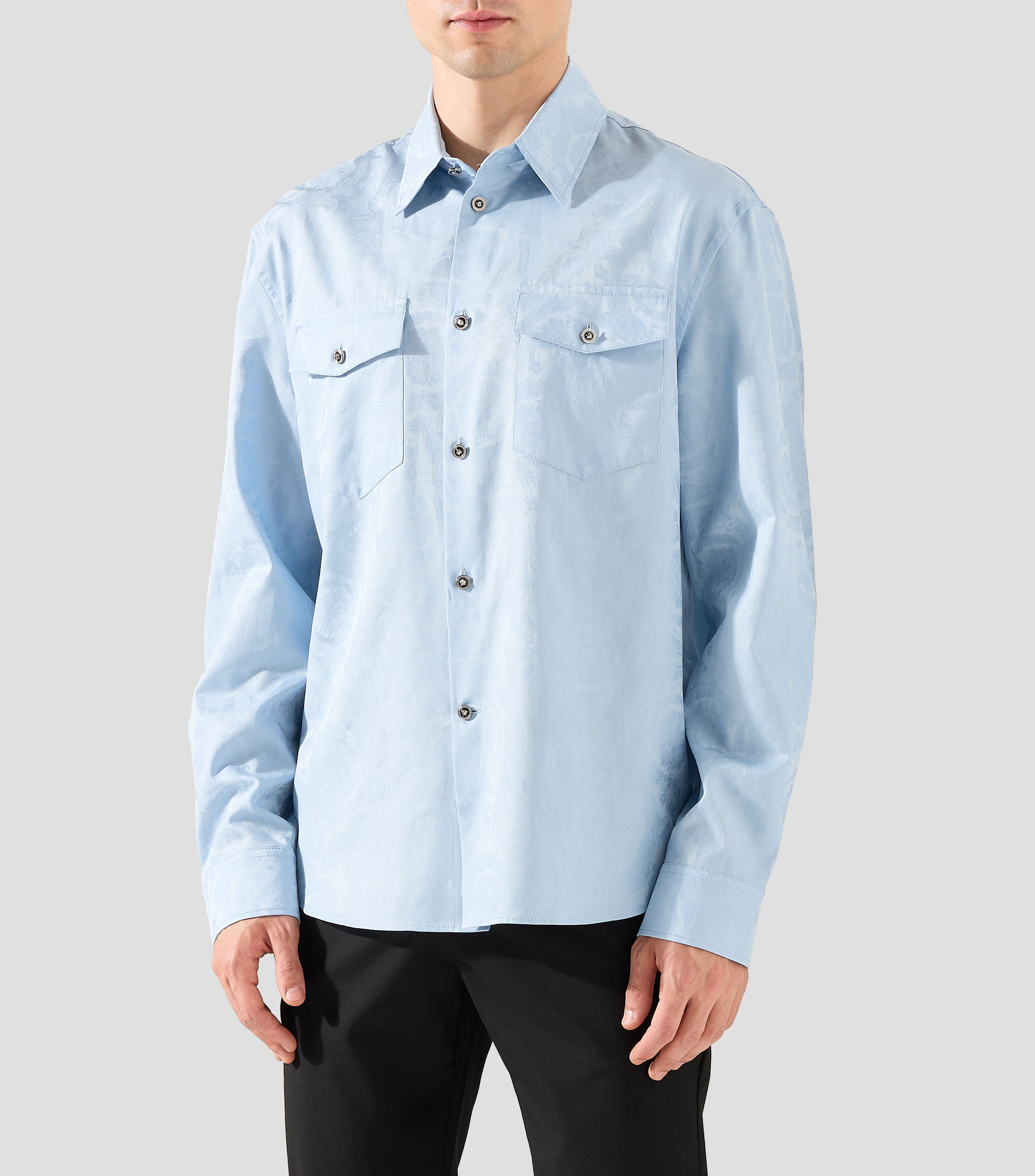 Versace Camisa estampada con manga larga Hombre |El Palacio de Hierro
