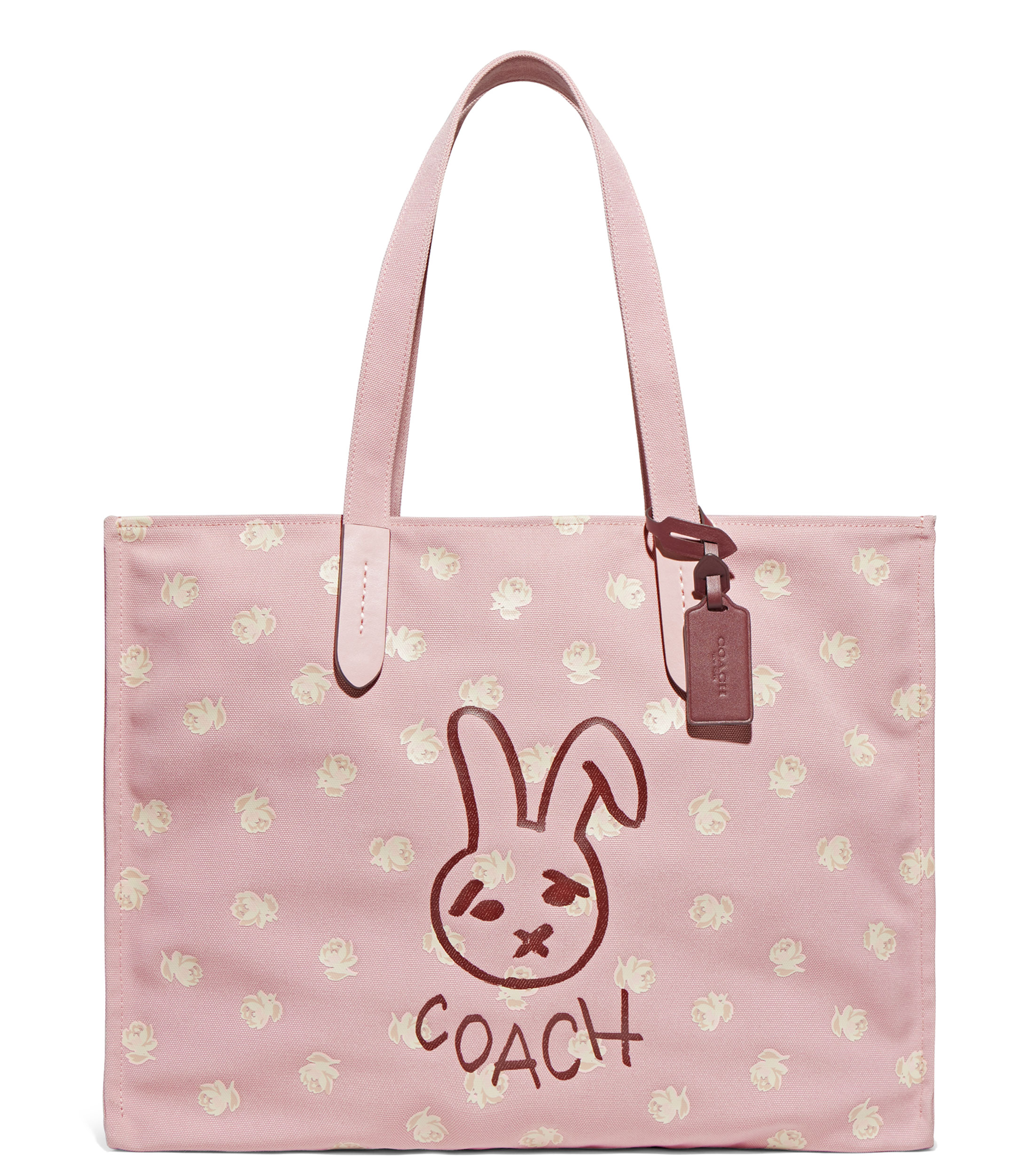 COACH: Bolso tote rosa Bunny Graphic floral Mujer | El Palacio de Hierro