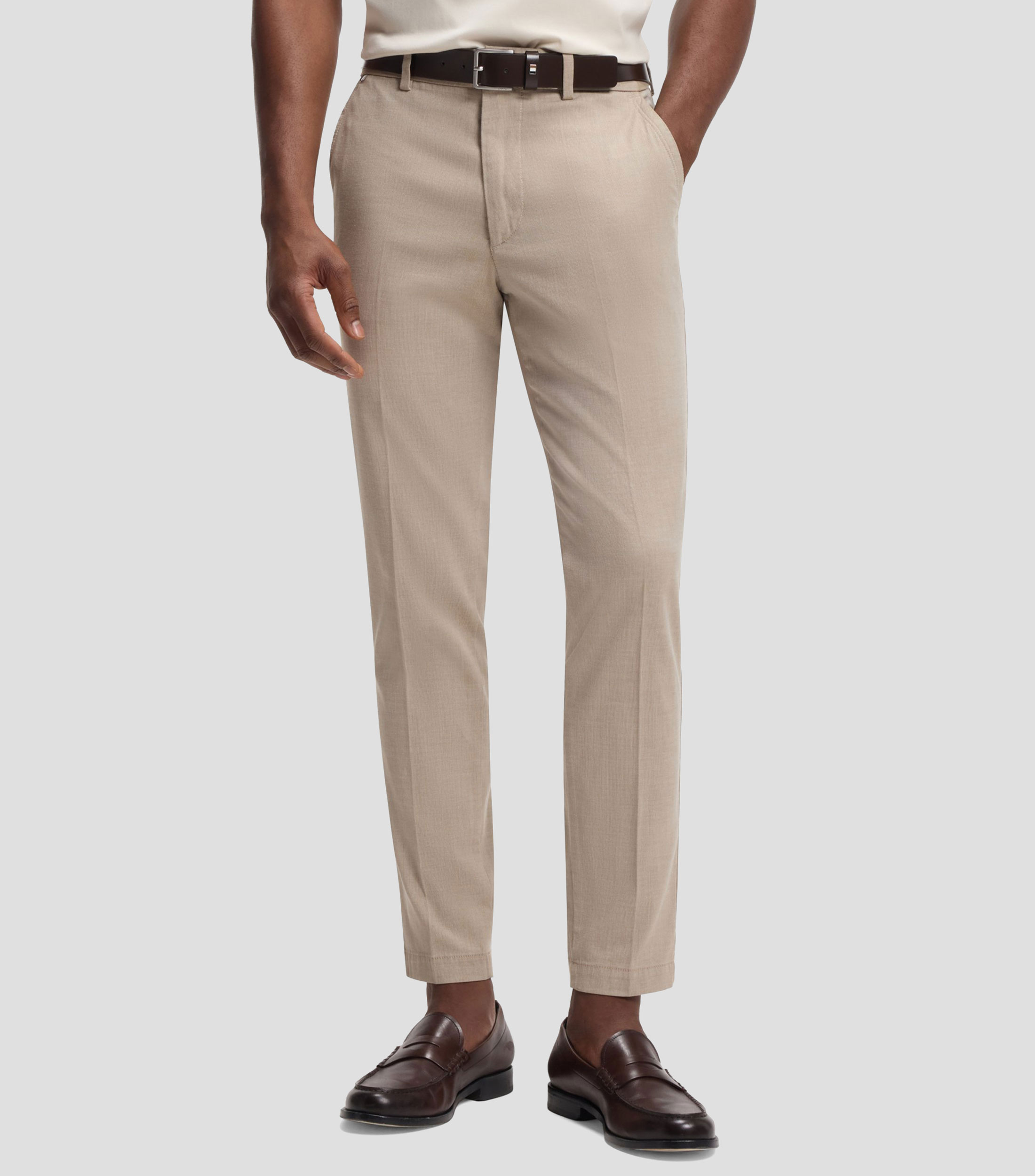 Hugo Boss Pantalón Boss slim en dobby de algodón elástico Hombre |El ...