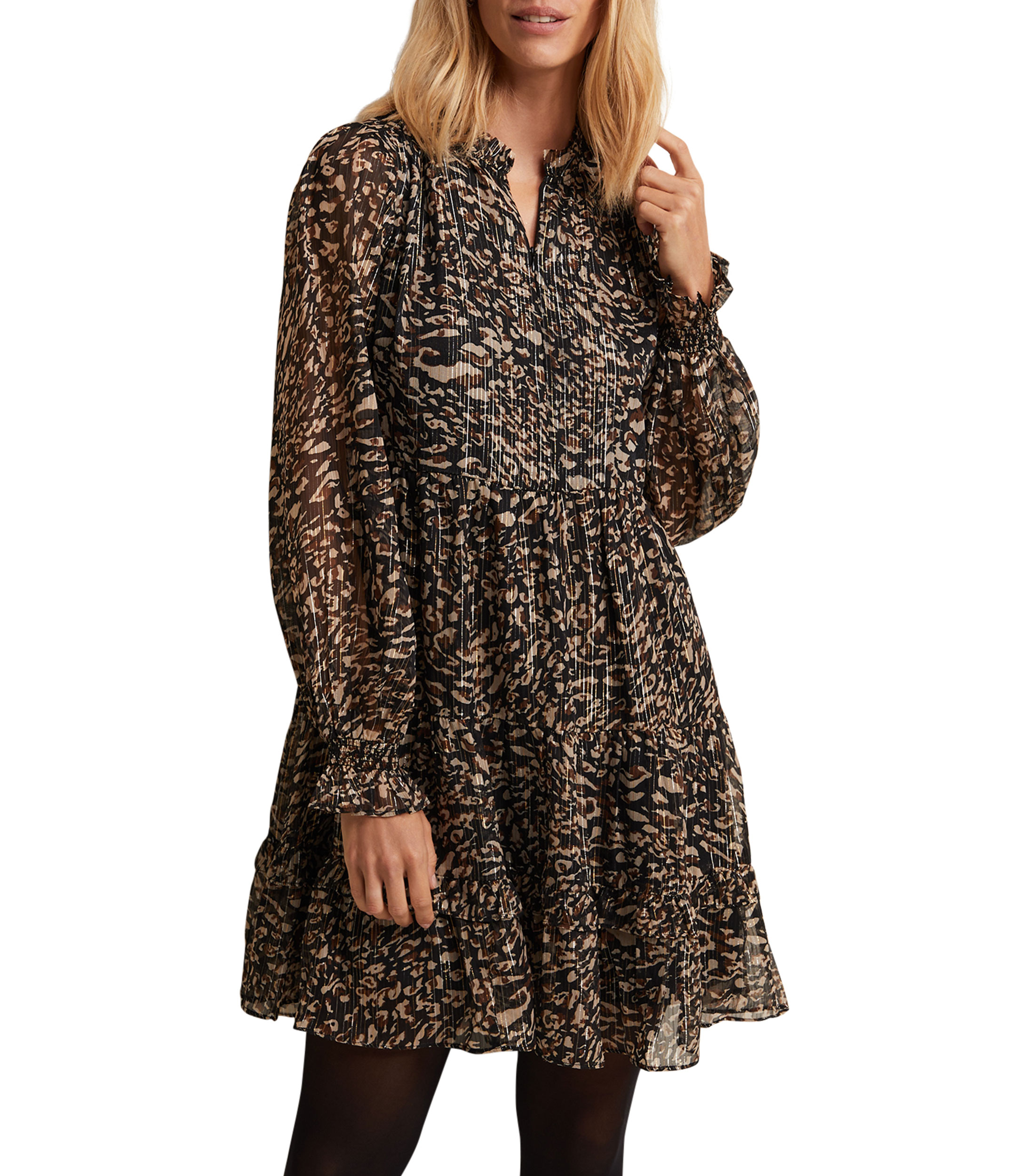 Phase Eight: Vestido corto manga larga con estampado Shreya Mujer | El ...