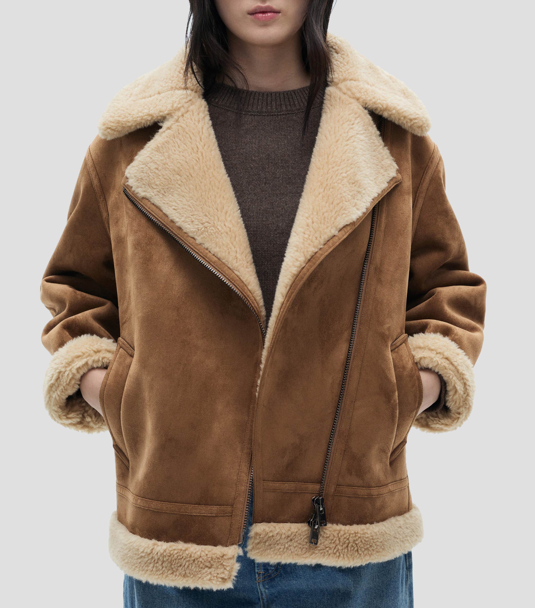 Mango: Chamarra con forro aborregado Mujer | El Palacio de Hierro