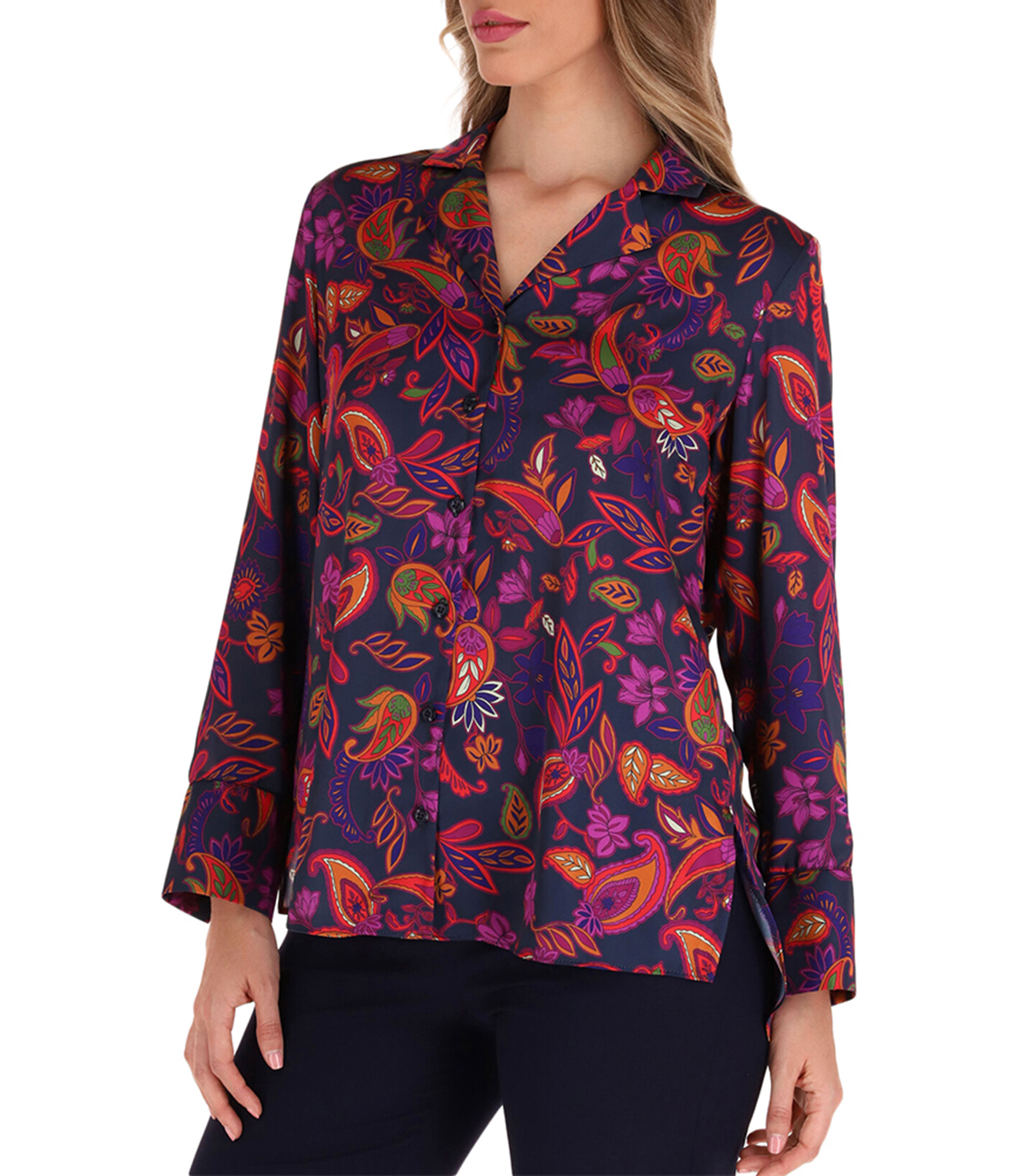 Charme: Blusa estampada con manga larga Mujer | El Palacio de Hierro