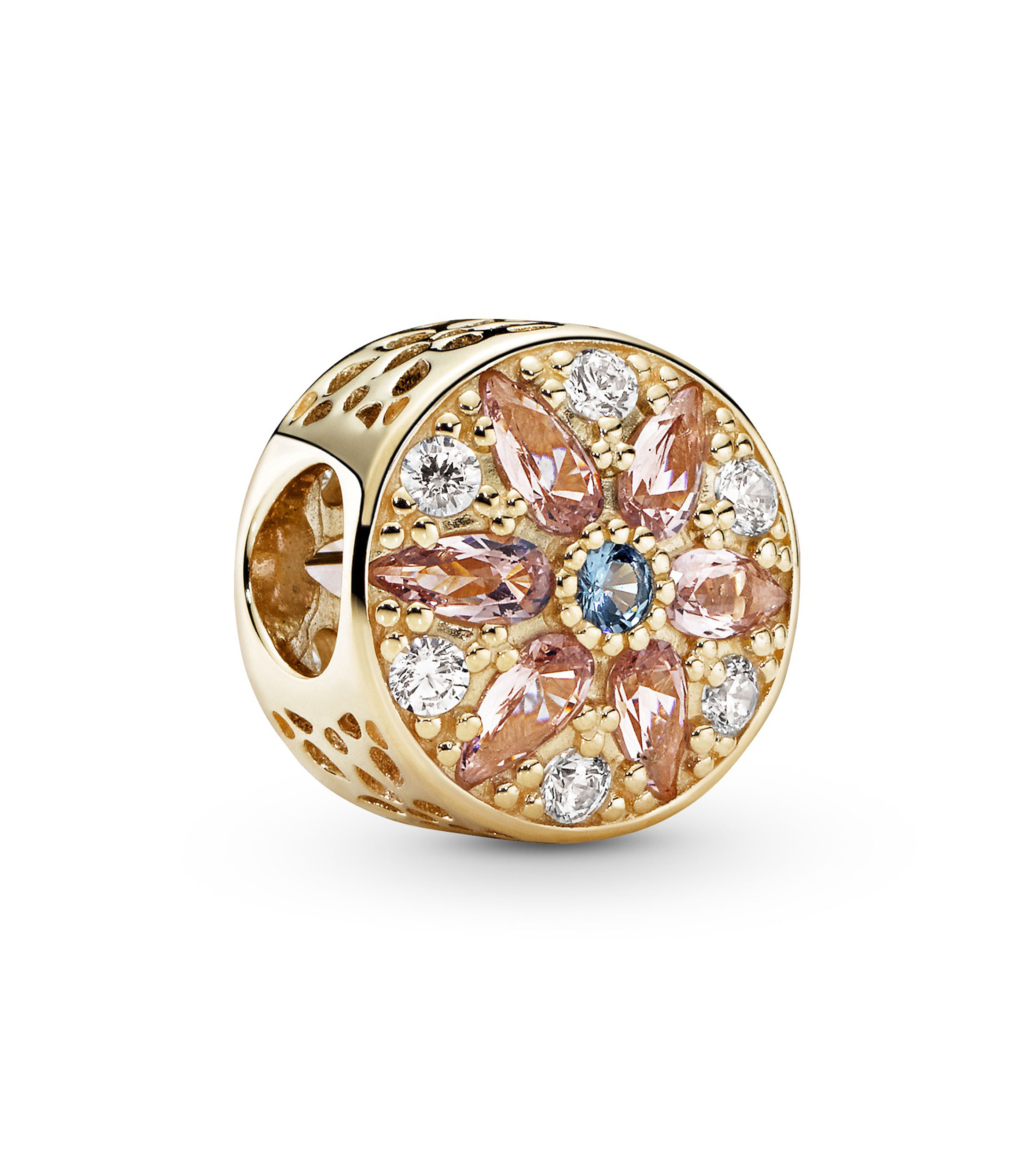 Pandora Charm en Oro de 14 kilates Flor Rosada Mujer - El Palacio de Hierro