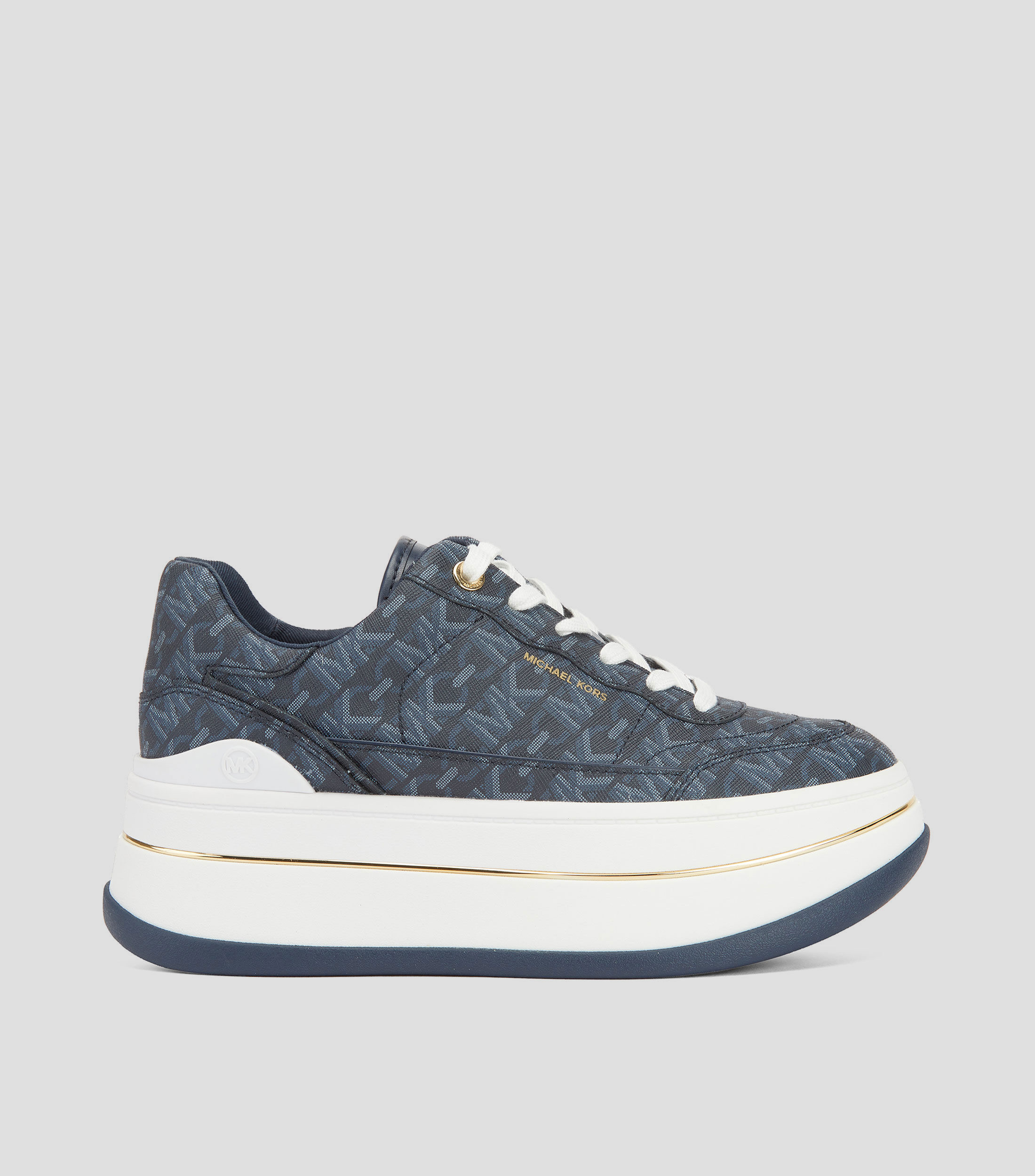 Michael Kors: Tenis casuales con plataforma y monogram Hayes Lace Up ...